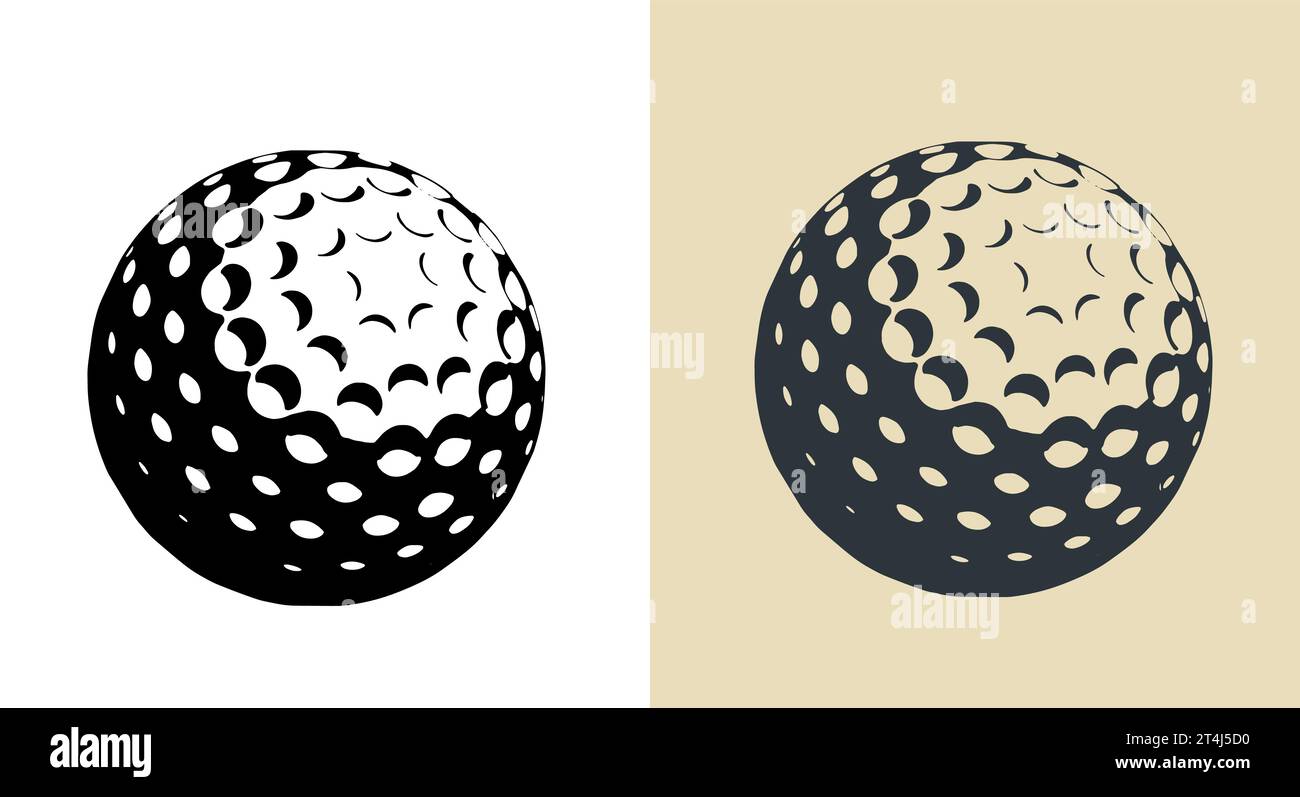 Stylized vector illustrations of golf ball Stock Vector Image & Art - Alamy