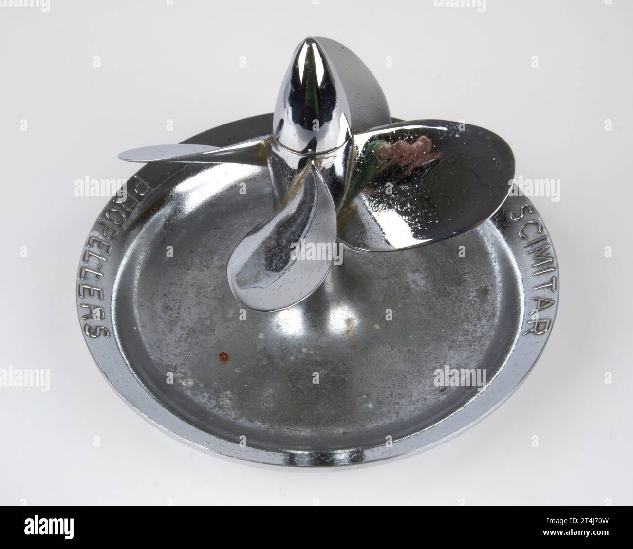 Vintage 1930s Art Deco Scimitar Propellers chrome advertising dish with ...