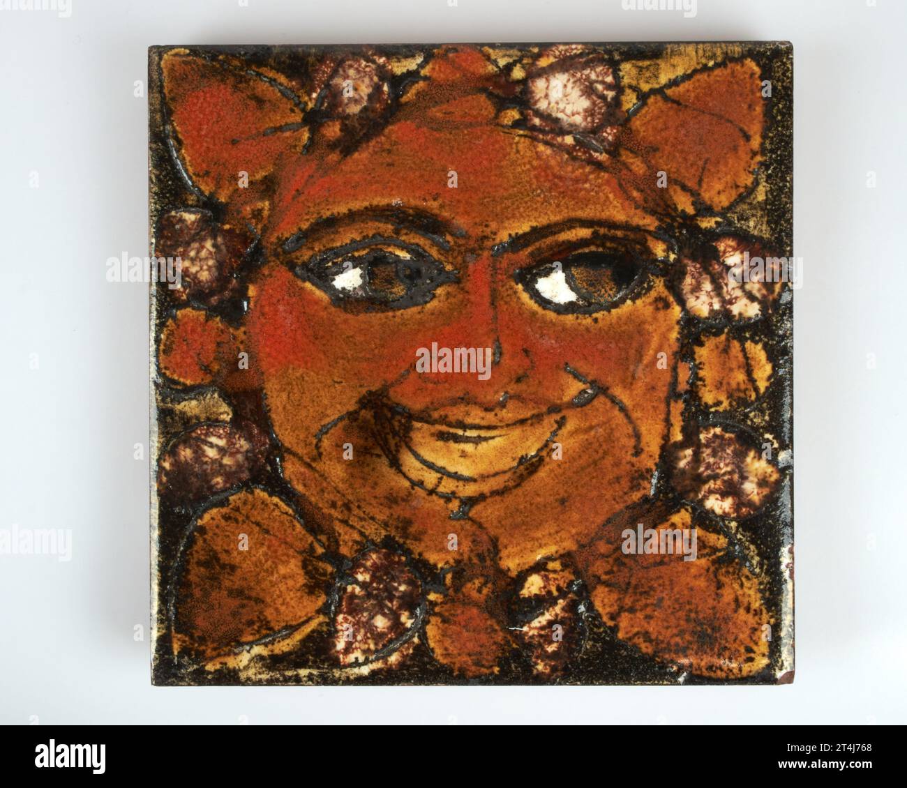 Vintage 1960-70s Chelsea pottery sun face tile by Joyce Morgan Stock ...