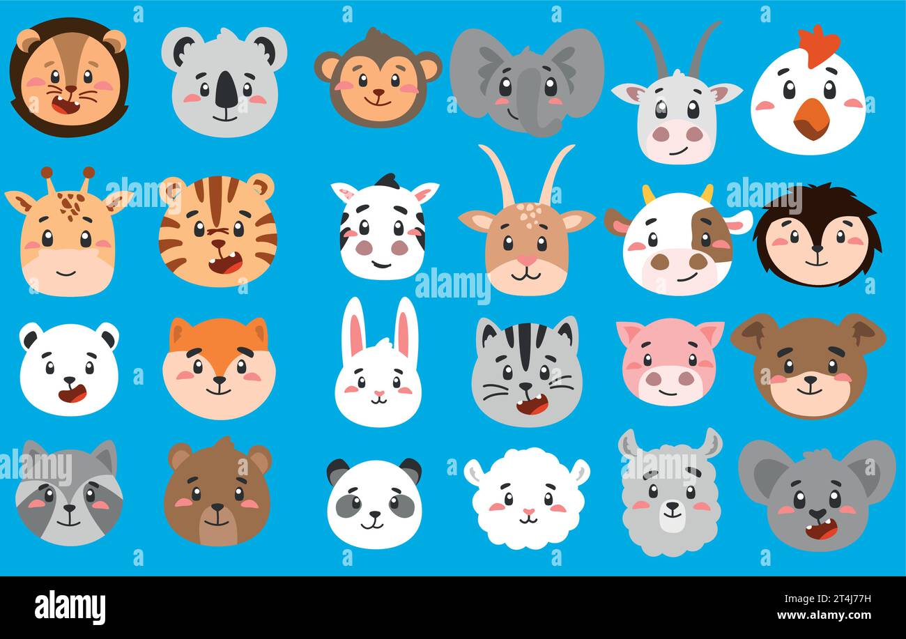 Emoji faces farm Stock Vector Images - Alamy