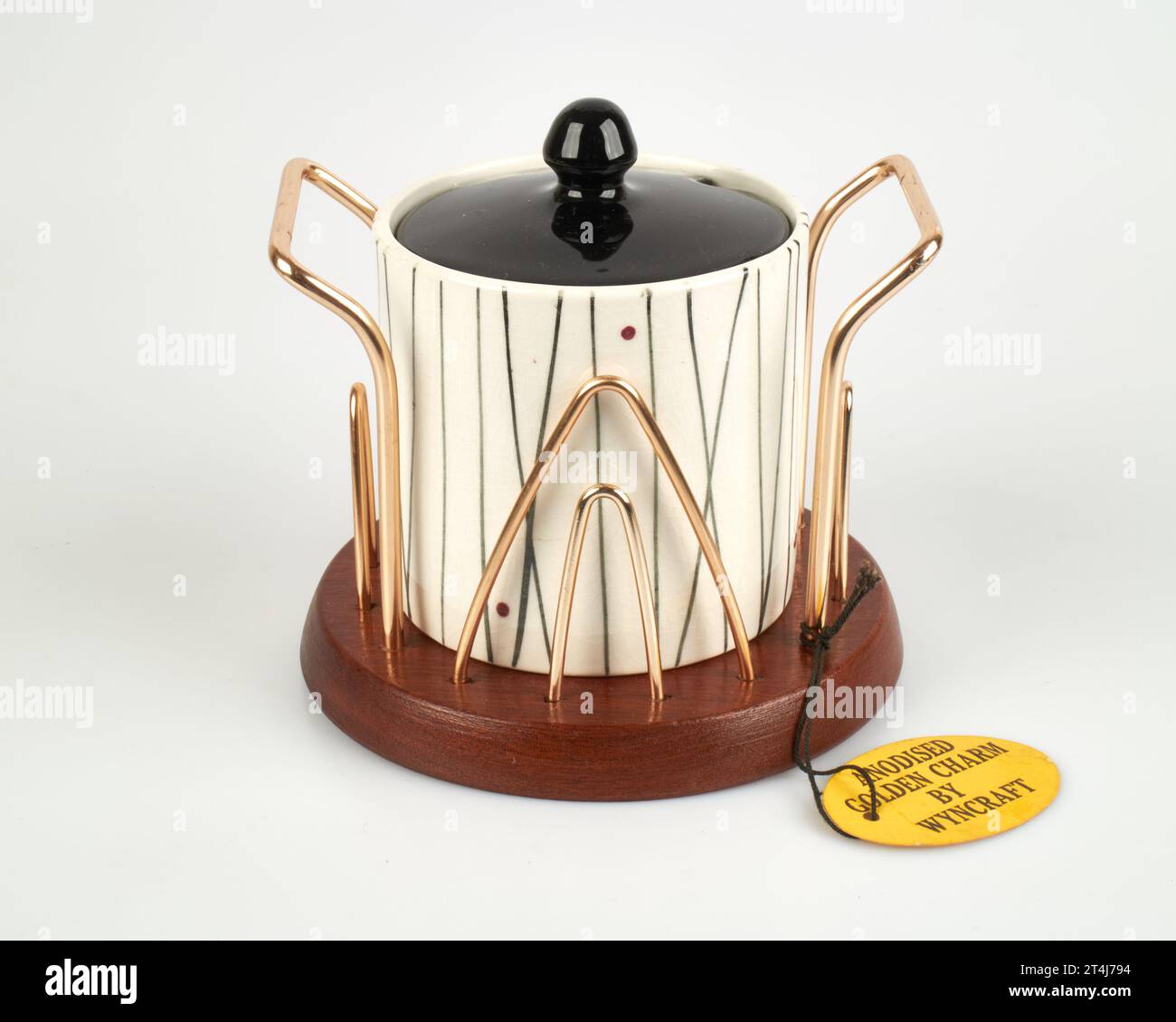 Vintage 1950s Wyncraft and Crown Devon jam preserve pot with original ...