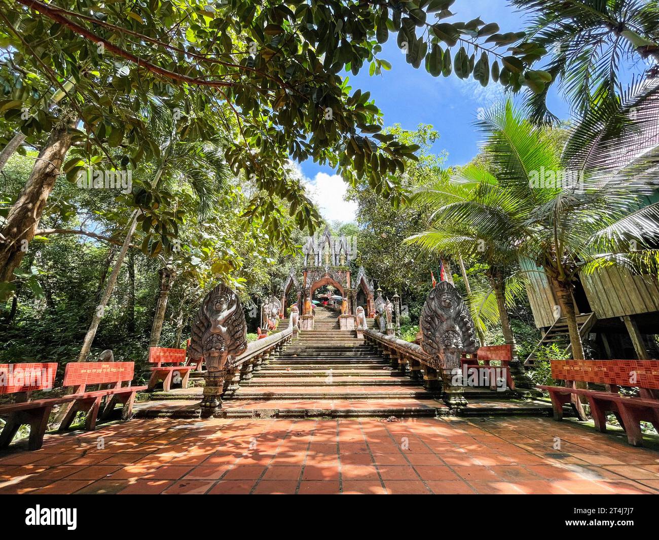 Cambodia, Kulen mountain, local temple Stock Photo - Alamy