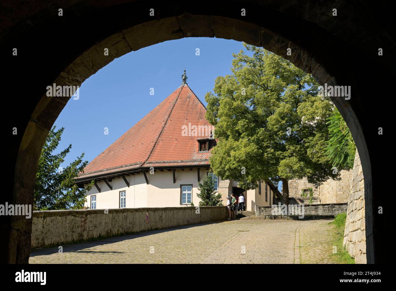 Fünfeckturm von 1667, Schloß Hohentübingen, Tübingen, Baden-Württemberg ...