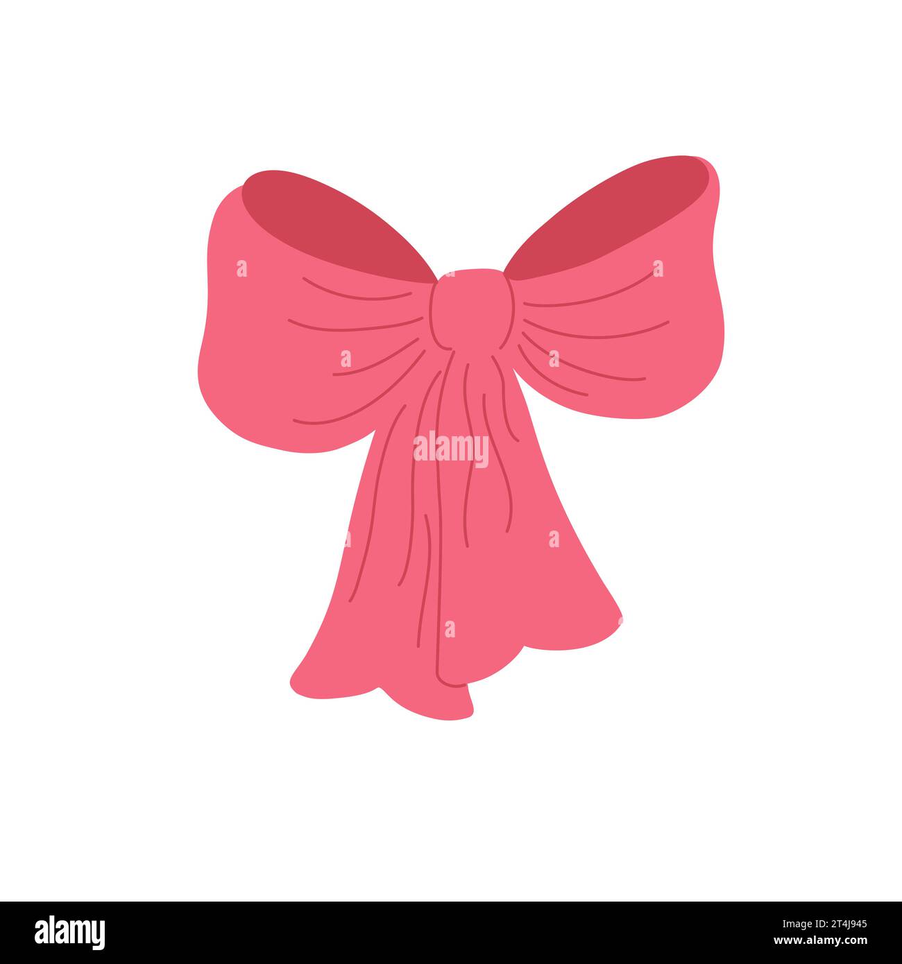 Bow simple cartoon festive doodle vector illustration, accessory for ...