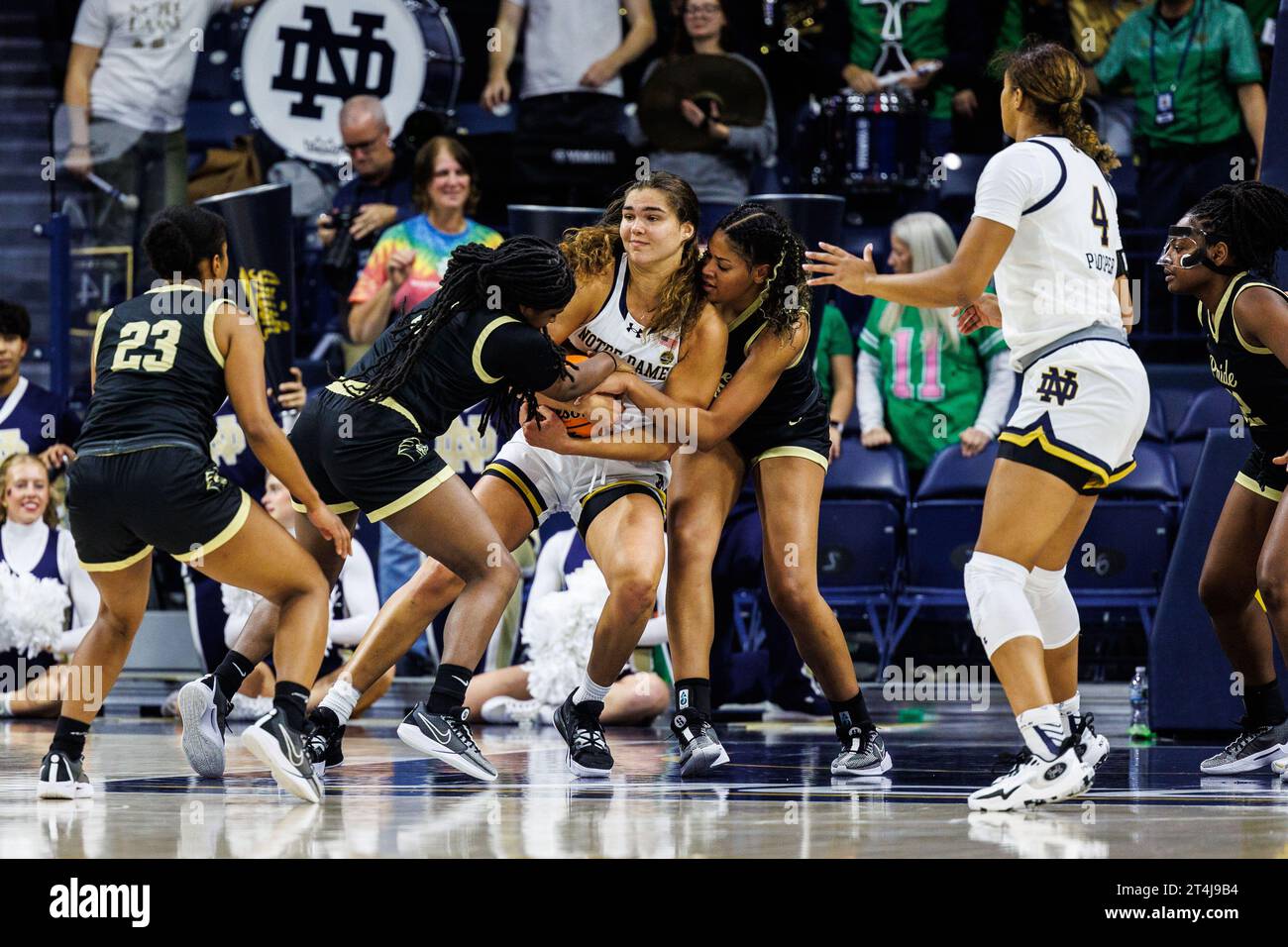 October 30, 2023: Purdue Northwest guard Syria Butler (3) and Purdue Northwest forward Mercedes ...
