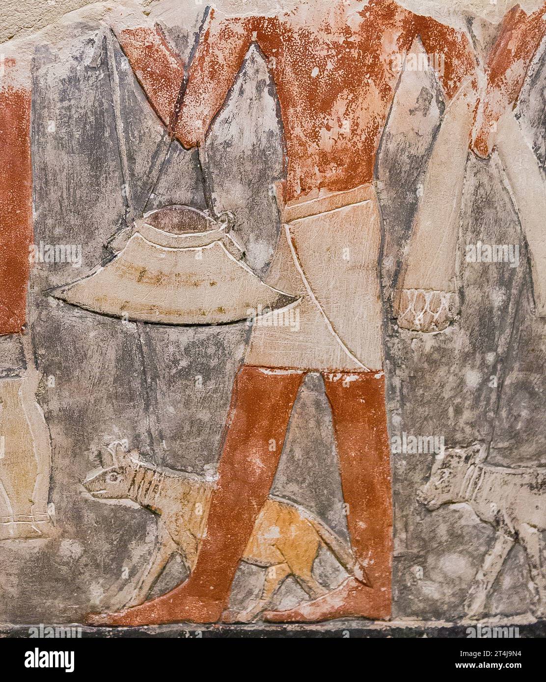 Egypt, Saqqara, tomb of Mehu, detail of offering bringers procession ...