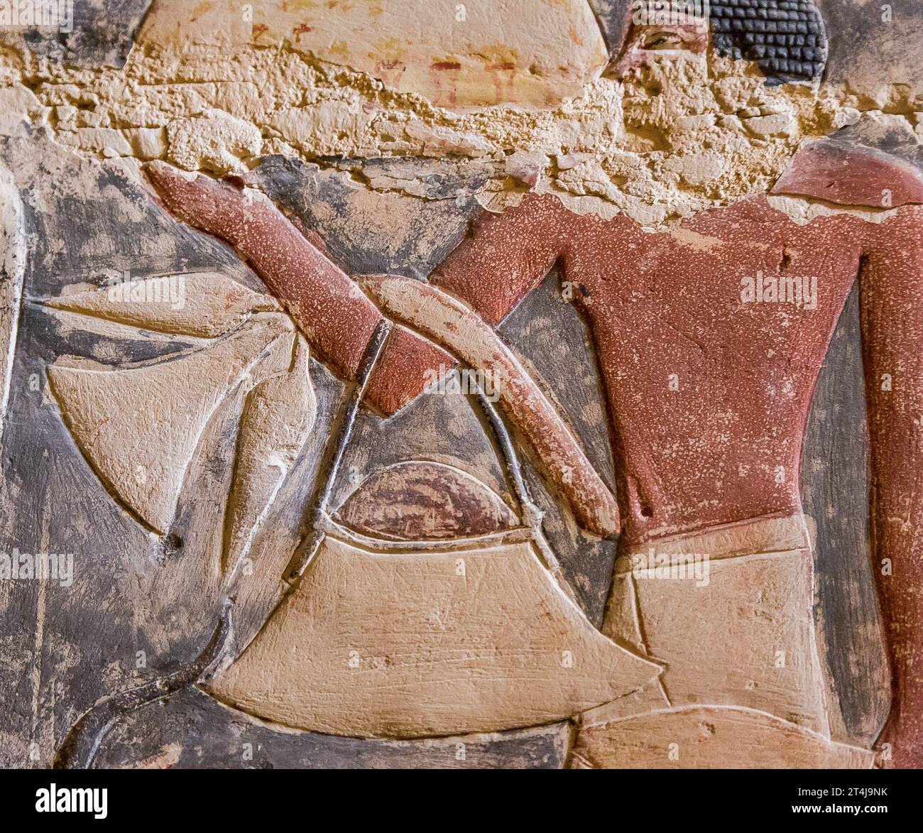 Egypt, Saqqara, tomb of Mehu, detail of offering bringers procession ...