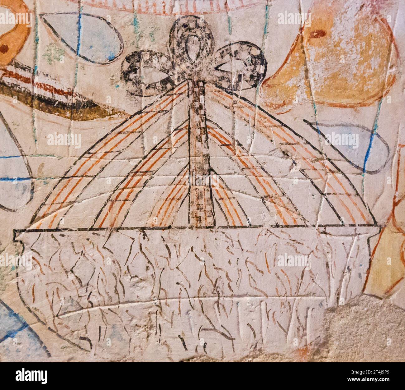 Egypt, Saqqara, tomb of Mehu, detail on the offers : Maybe a cake Stock ...