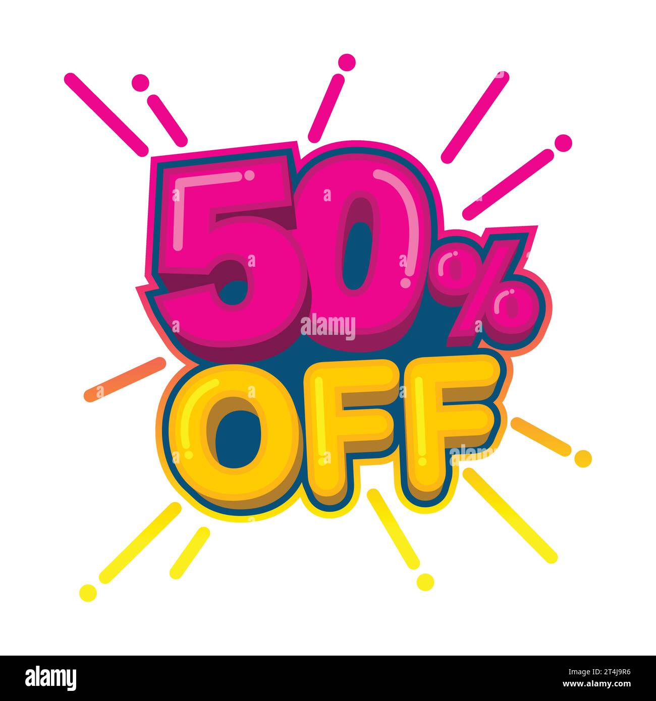 50 percent off - logo template Royalty Free Vector Image Stock Vector ...
