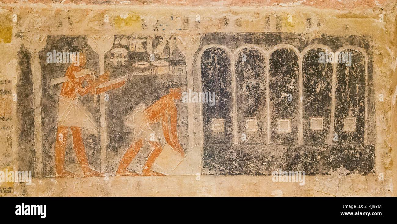 Egypt, Saqqara, tomb of Mehu, granaries Stock Photo - Alamy