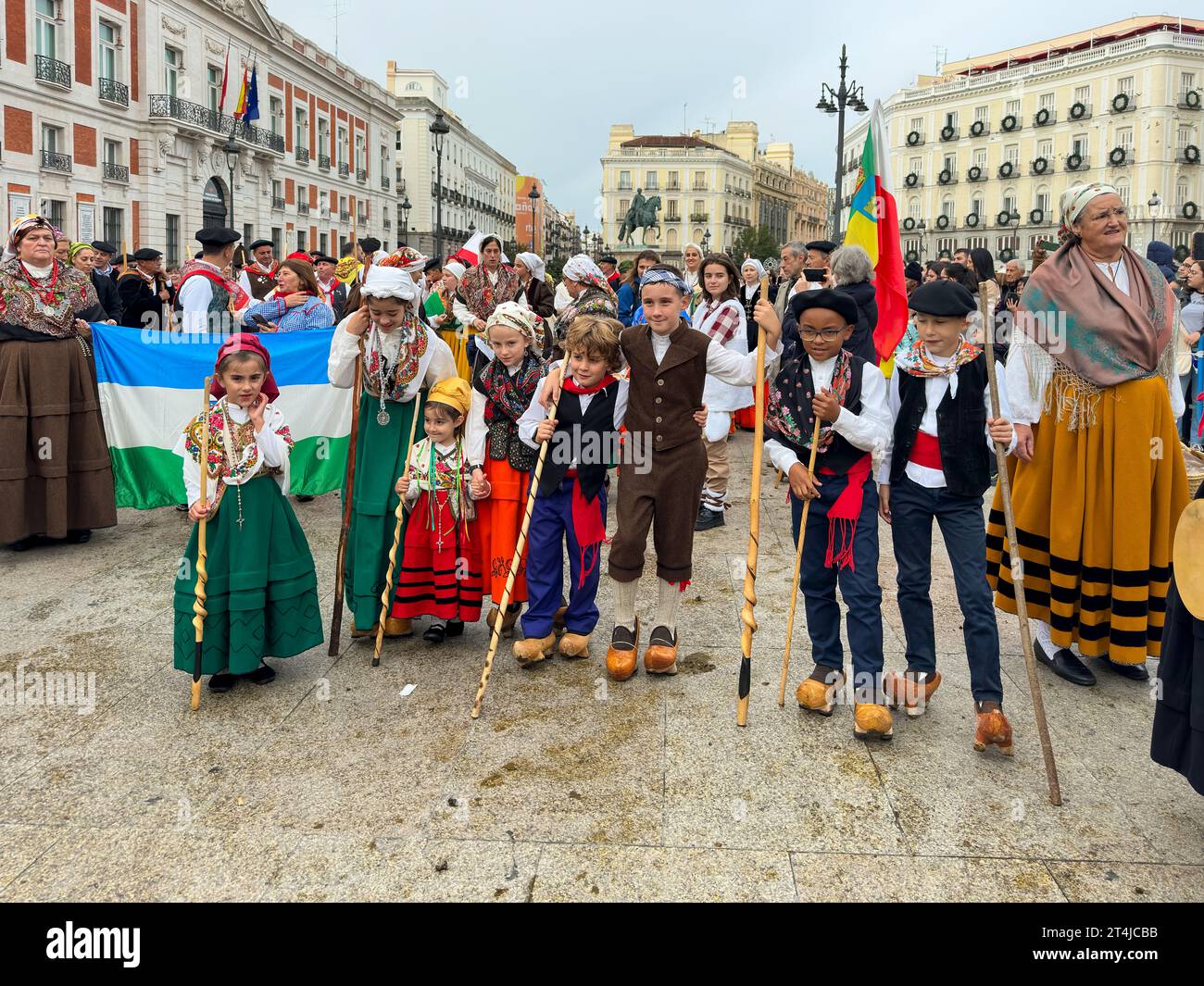 Madrid, Spain - October 23, 2023: Fiesta de la Trashumancia, sheep and ...