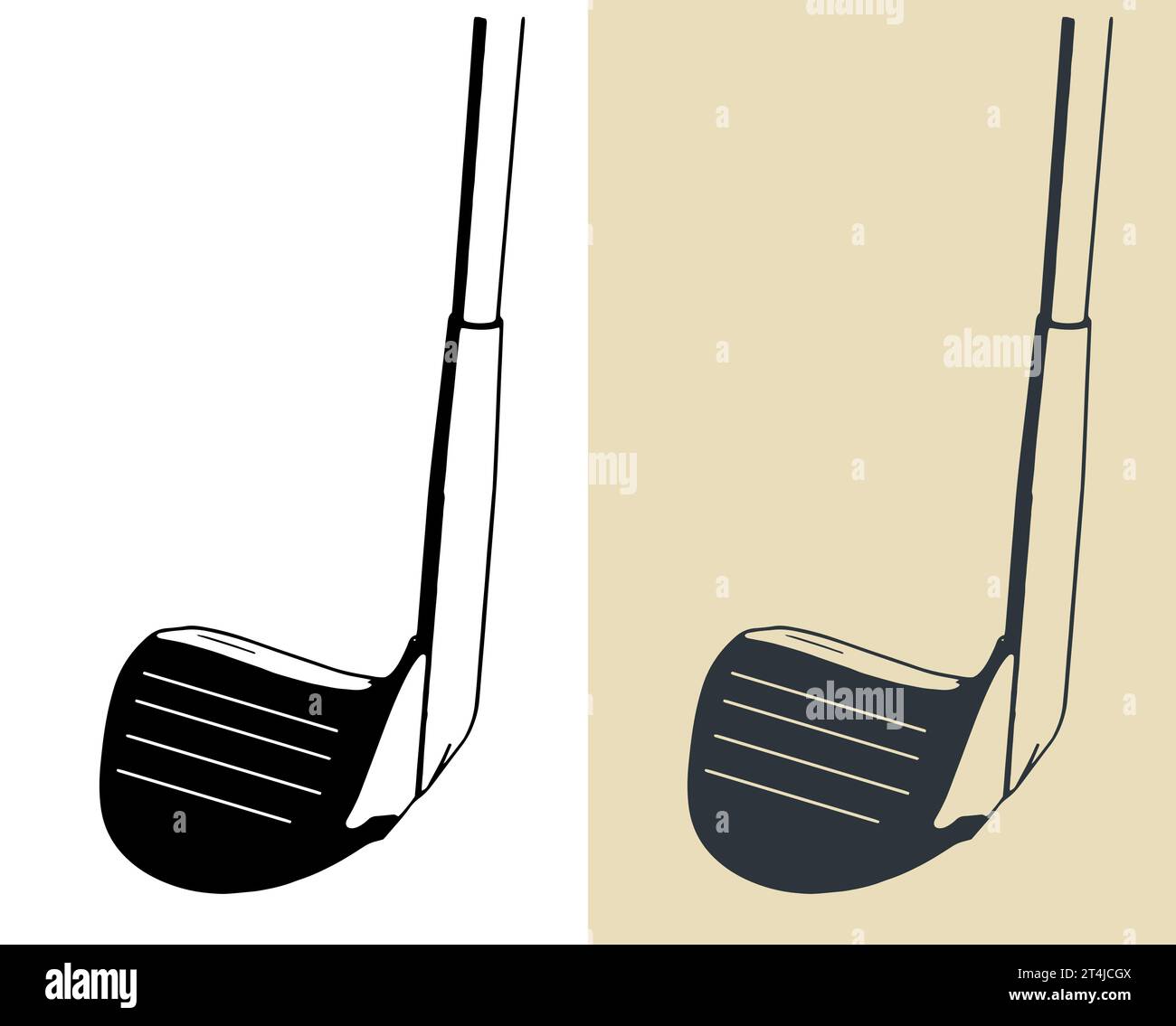 Stylized vector illustrations of golf stick close up Stock Vector Image ...
