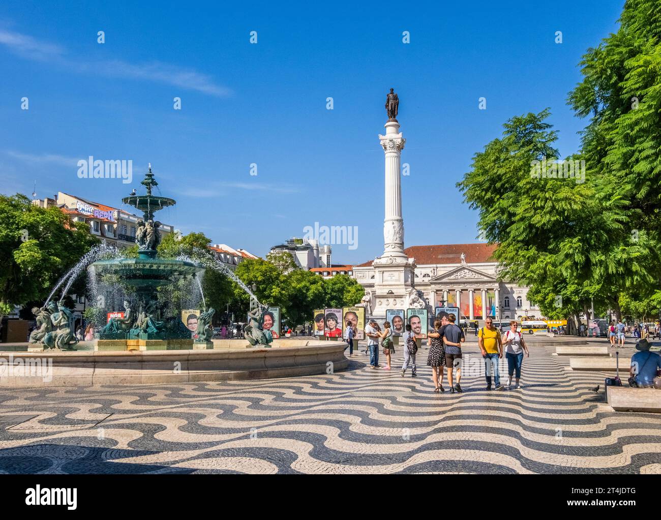 Plaza praca do rossio hi-res stock photography and images - Alamy