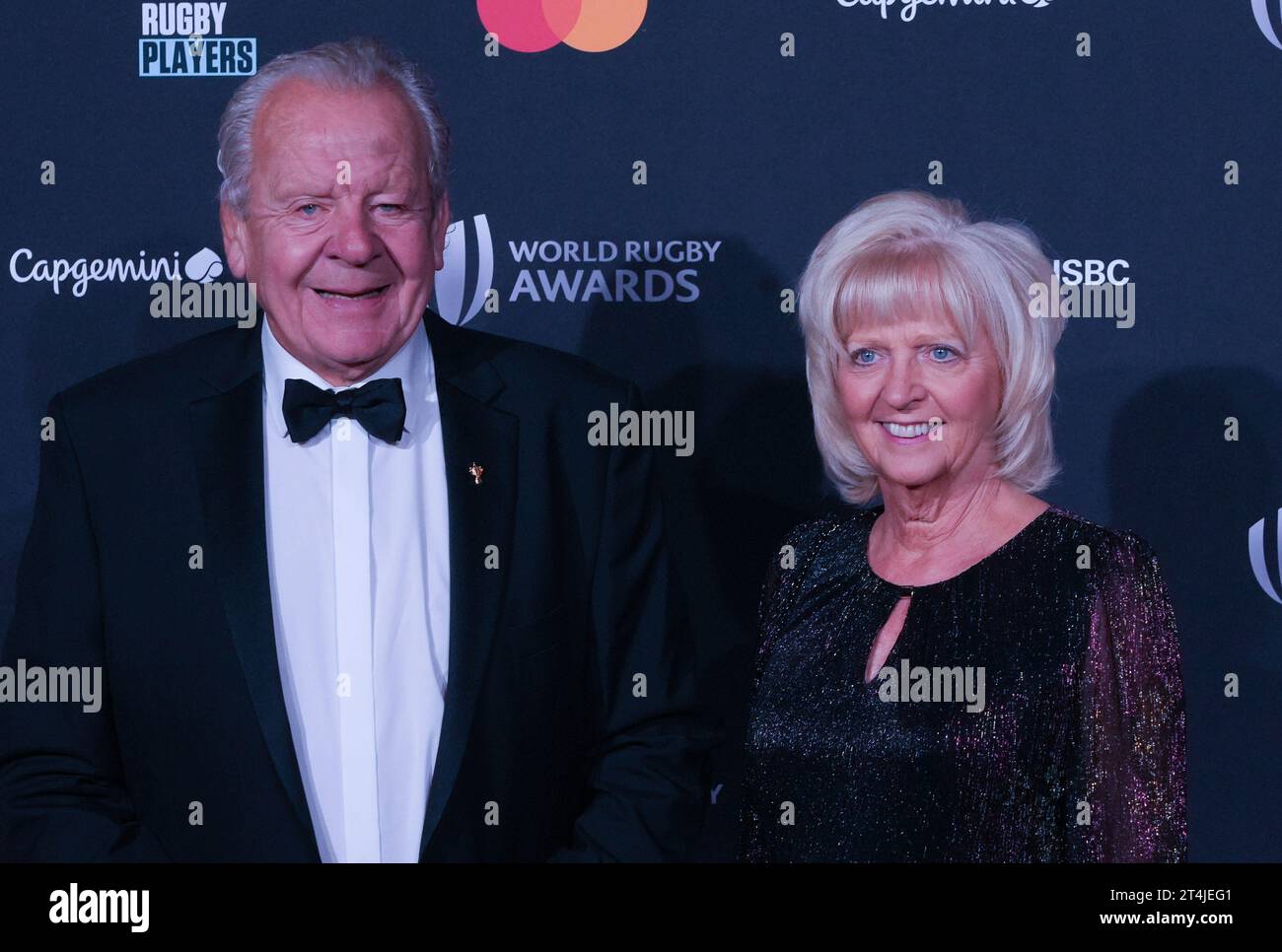 World Rugby President, Sir Bill Beaumont and his wife Hilary during the ...