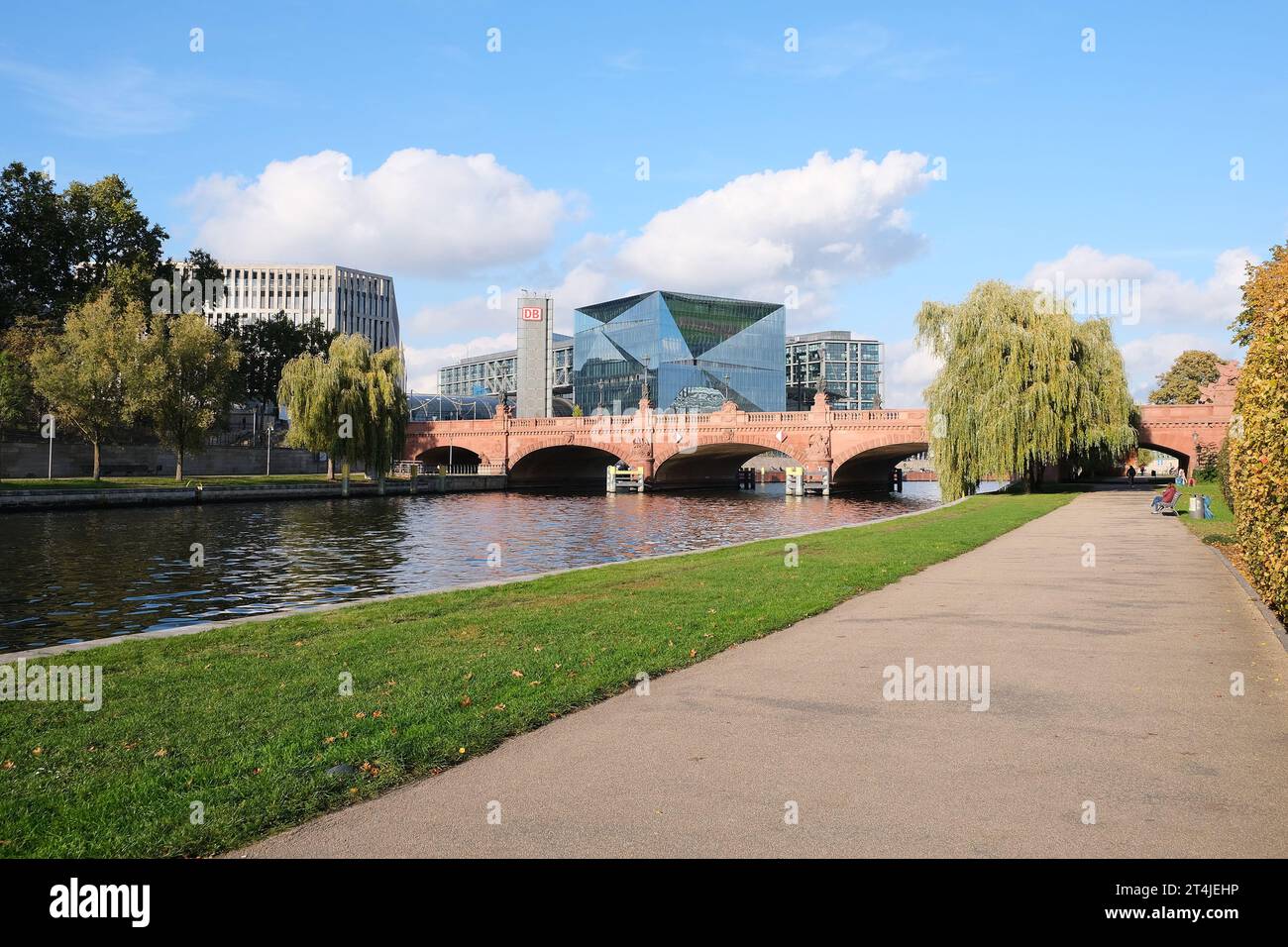 Berlin, Germany, October 23, 2023, View from Bettina von Arnim-Ufer ...