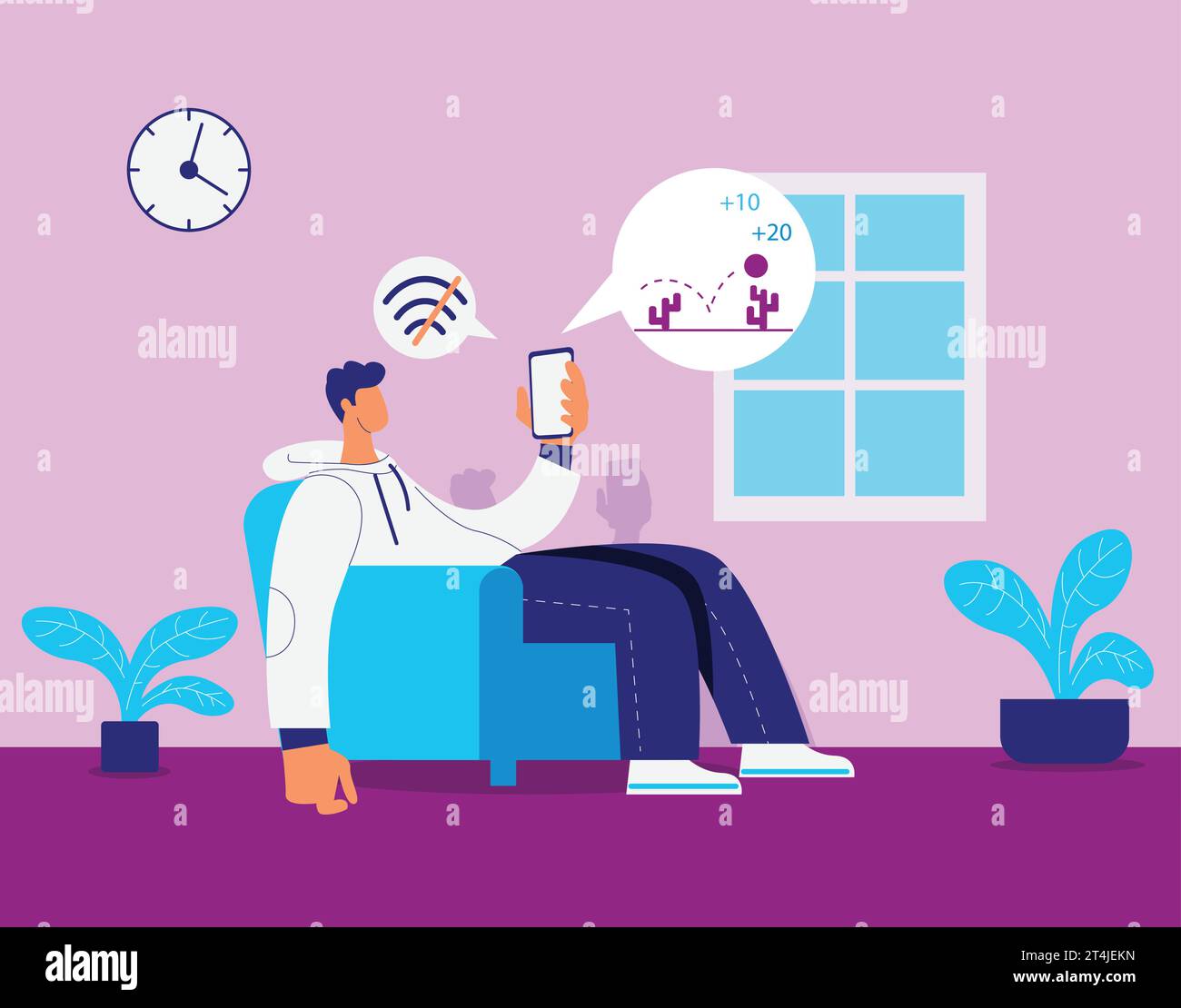 Waiting to be connected Stock Vector Images - Alamy