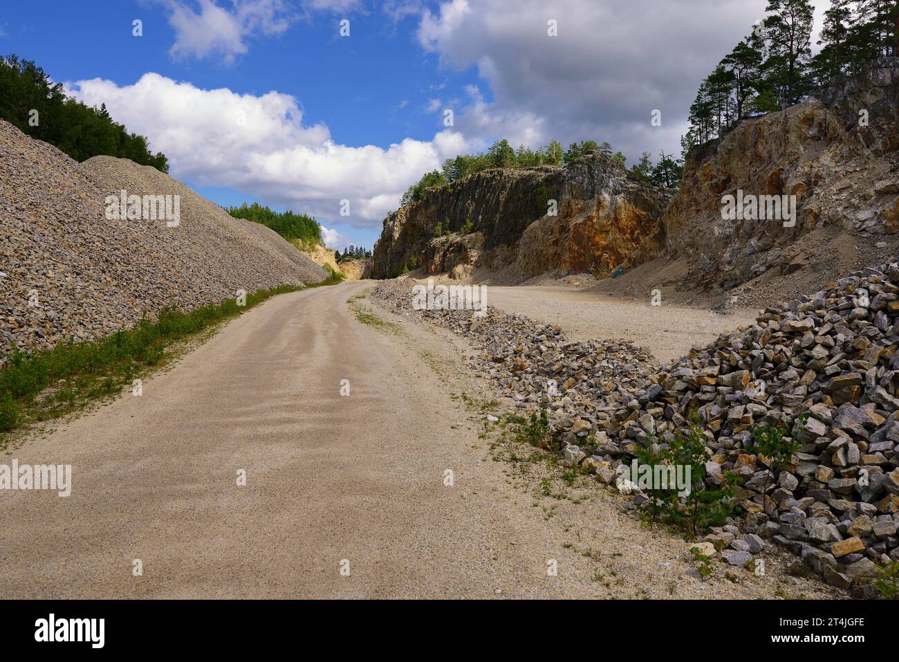 Pile of stones in quarry Stock Photo - Alamy
