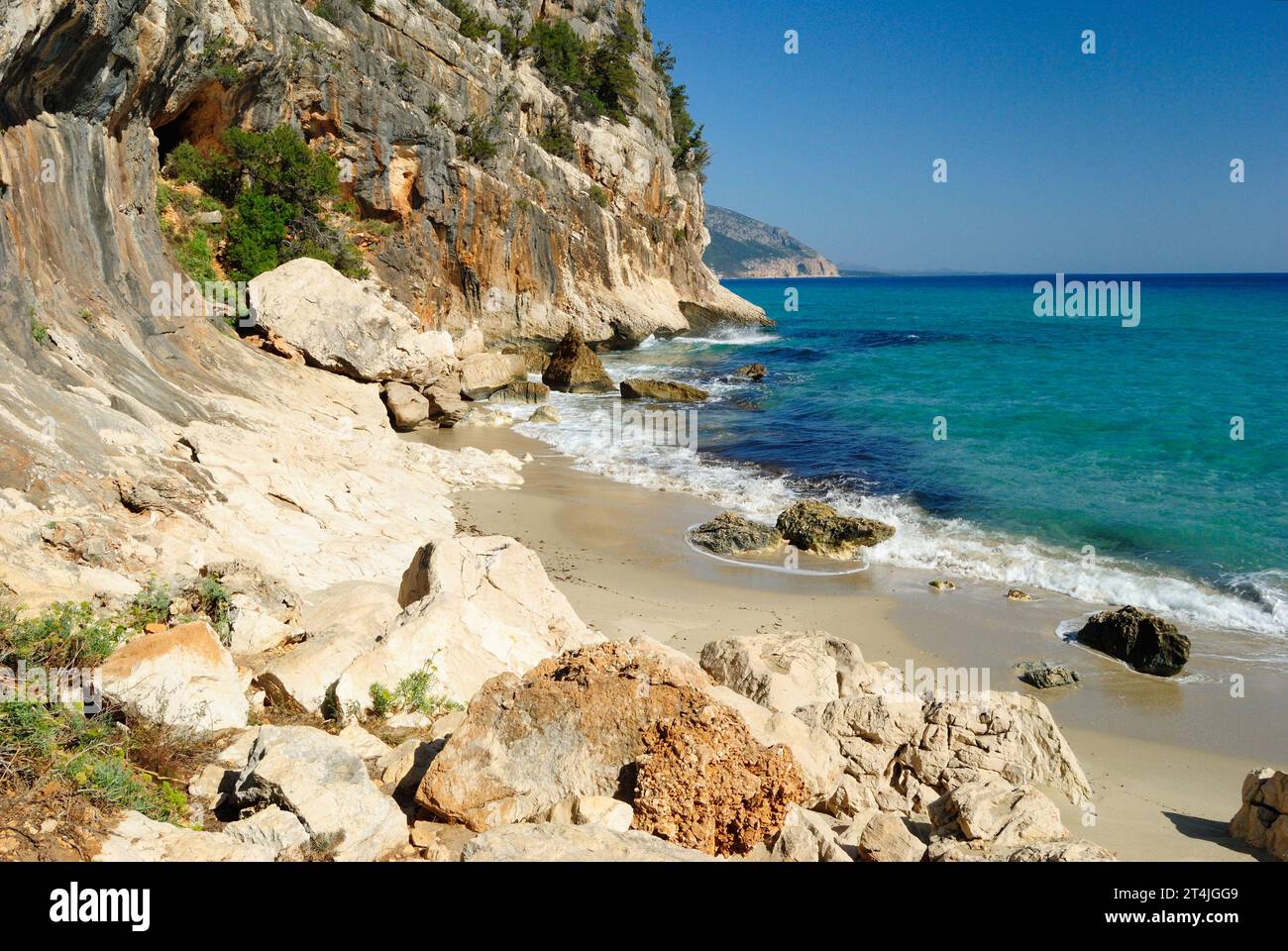 View of Cala Ziu Santoru beach Stock Photo - Alamy