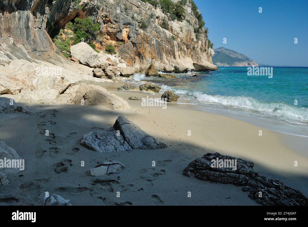 View of Cala Ziu Santoru beach Stock Photo - Alamy