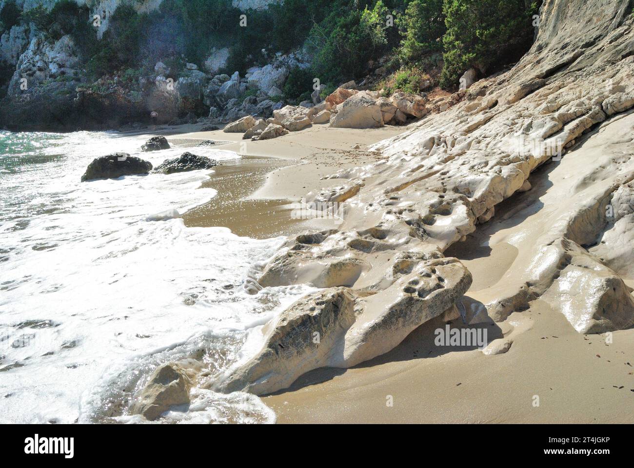 View of Cala Ziu Santoru beach Stock Photo - Alamy