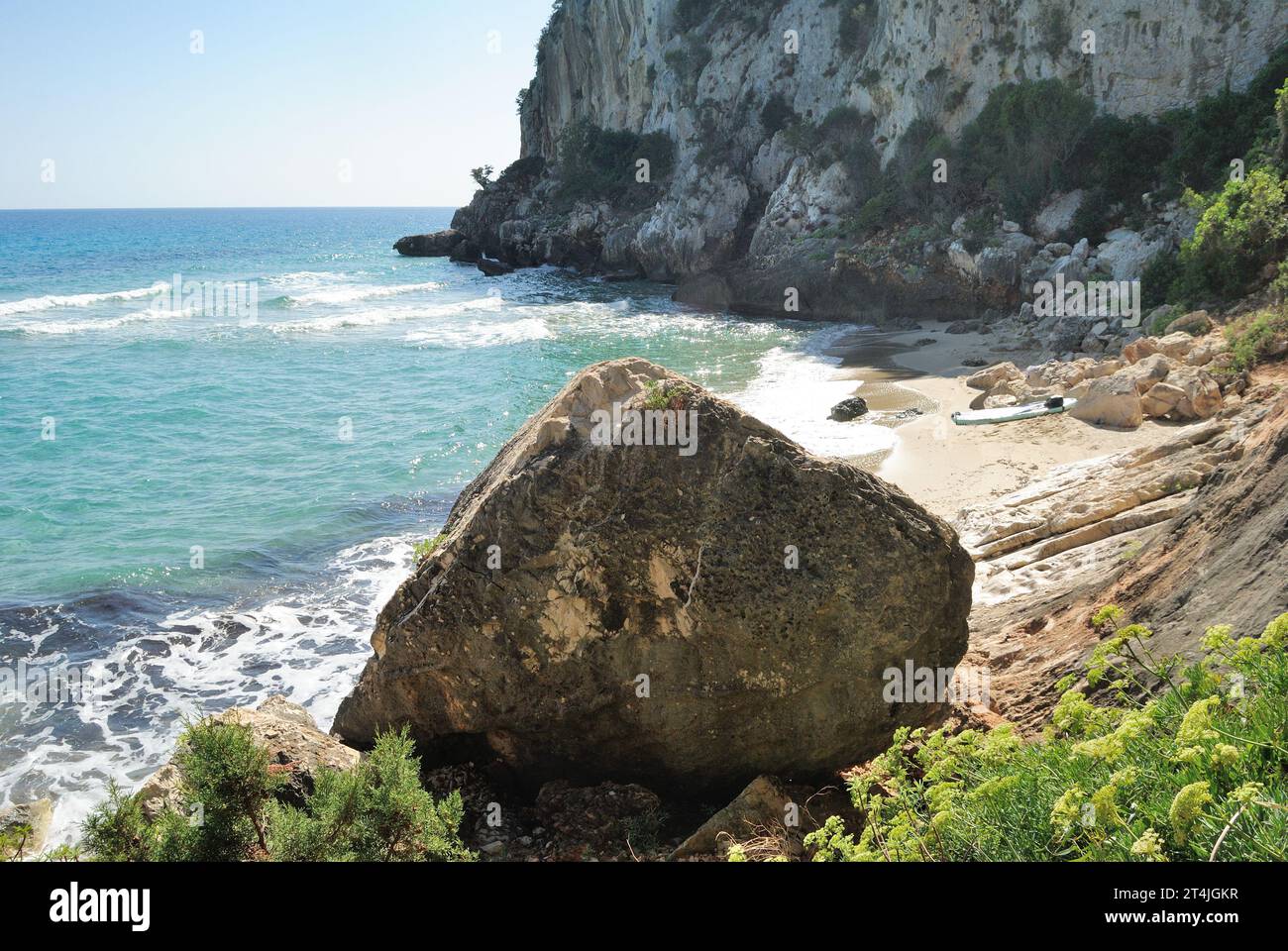 View of Cala Ziu Santoru beach Stock Photo - Alamy