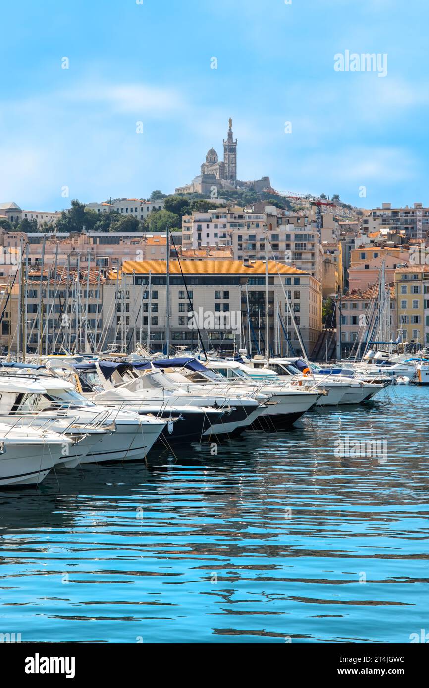 Luxury boats in Old Port of Marseille, France Stock Photo - Alamy
