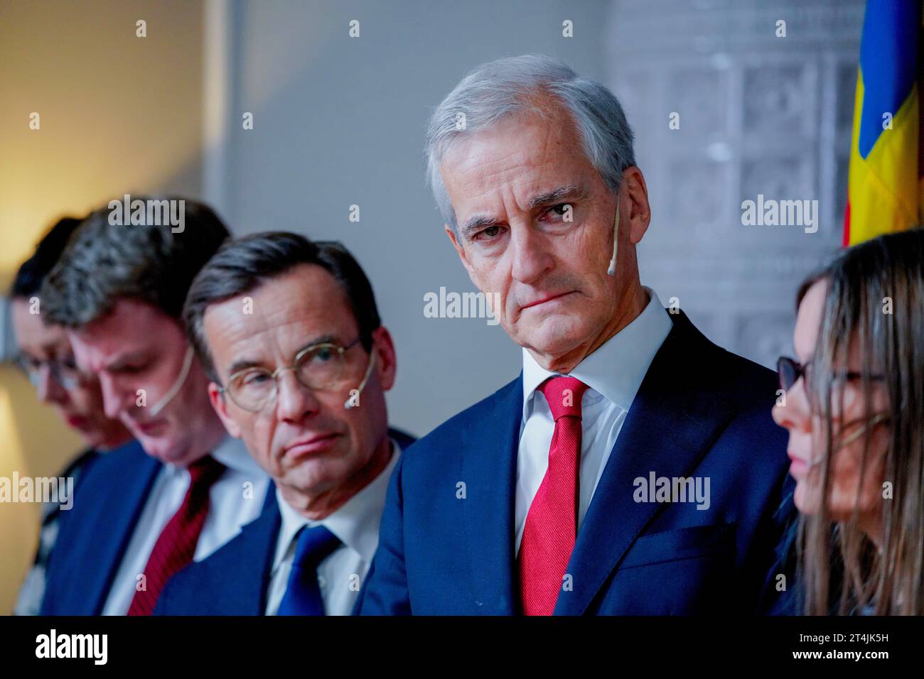 Oslo 20231031.Sweden's Prime Minister Ulf Kristersson and Norway's ...