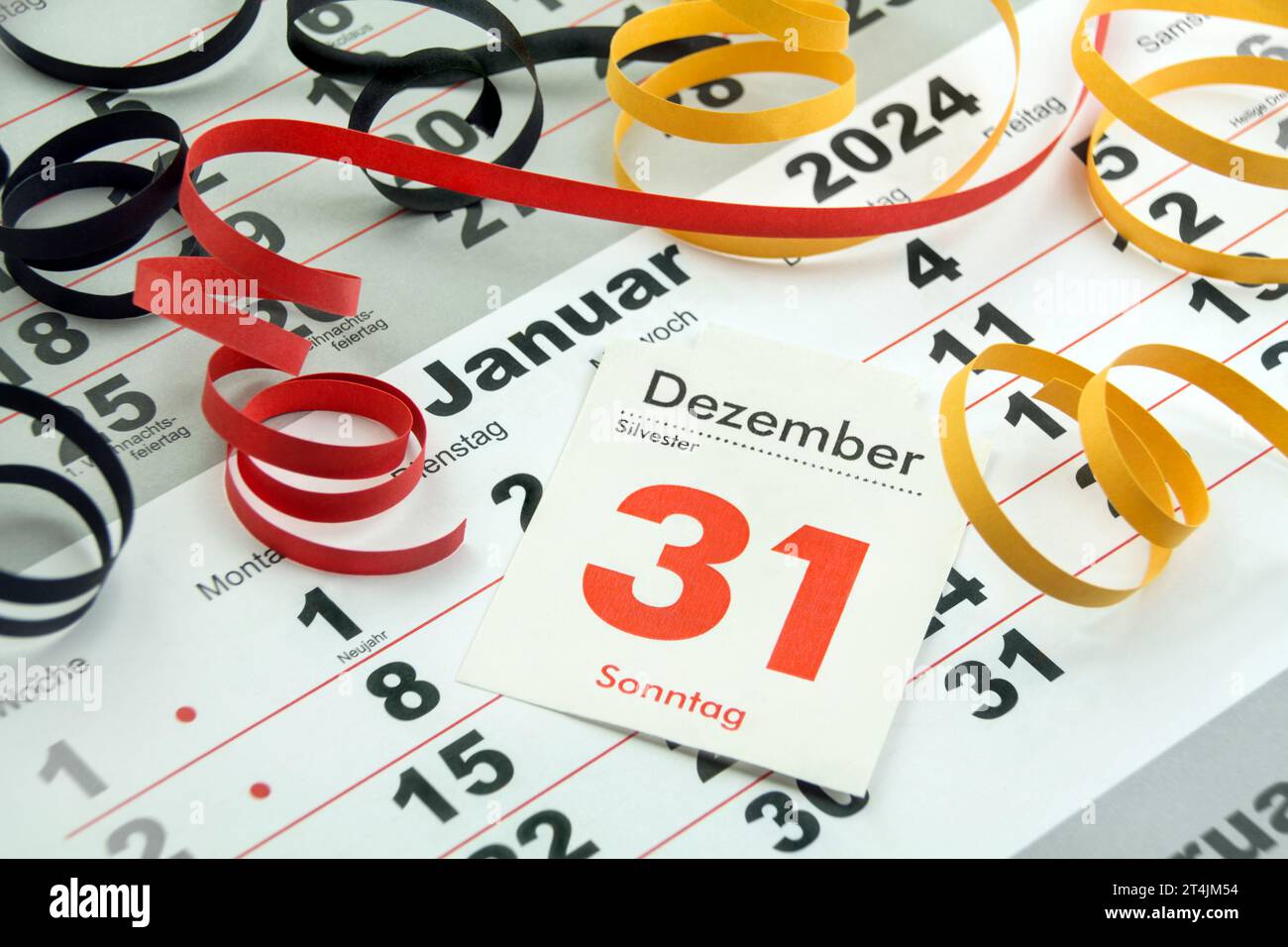 German calendar 2023 December 31 Sunday and January 2024 New Years Eve ...