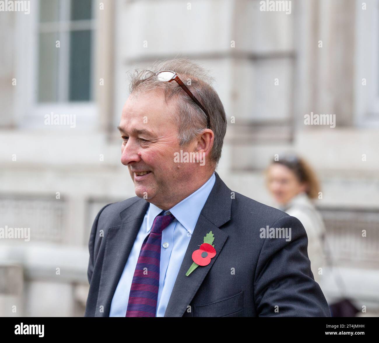 London, UK. 31st Oct, 2023. Simon Hart MP, Chief Whip is seen walking ...