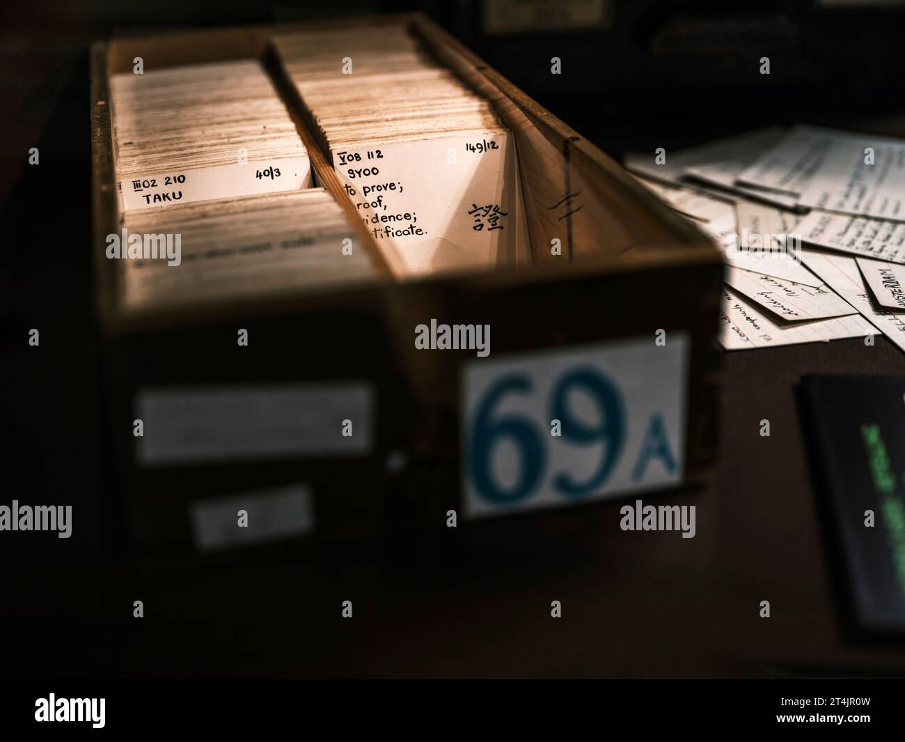 Filing Cards 69A - One the displays at Bletchley Park. Known as ...