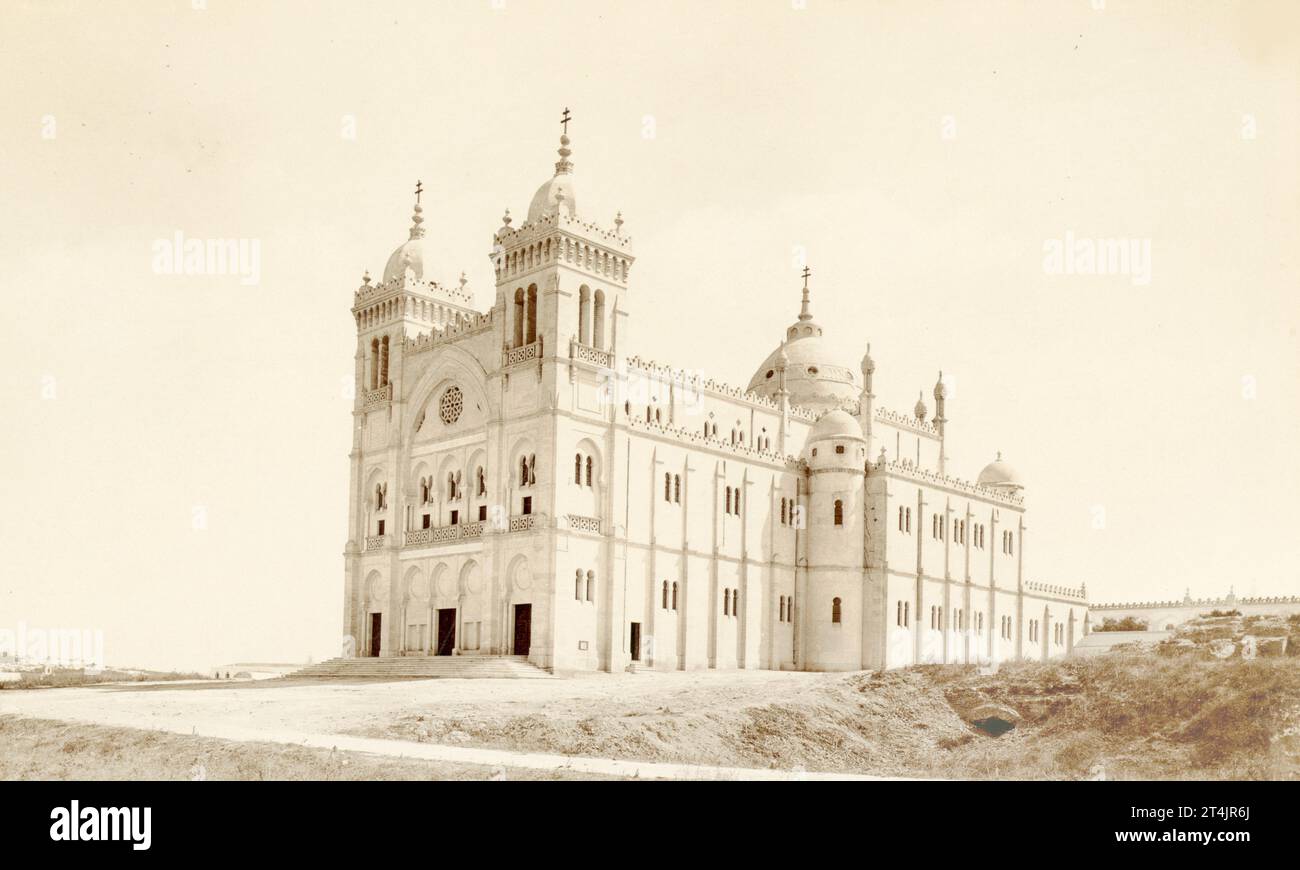 La Cathédrale, Carthage, Tunisia, ca. 1885 Exterior of Cathedral of St ...