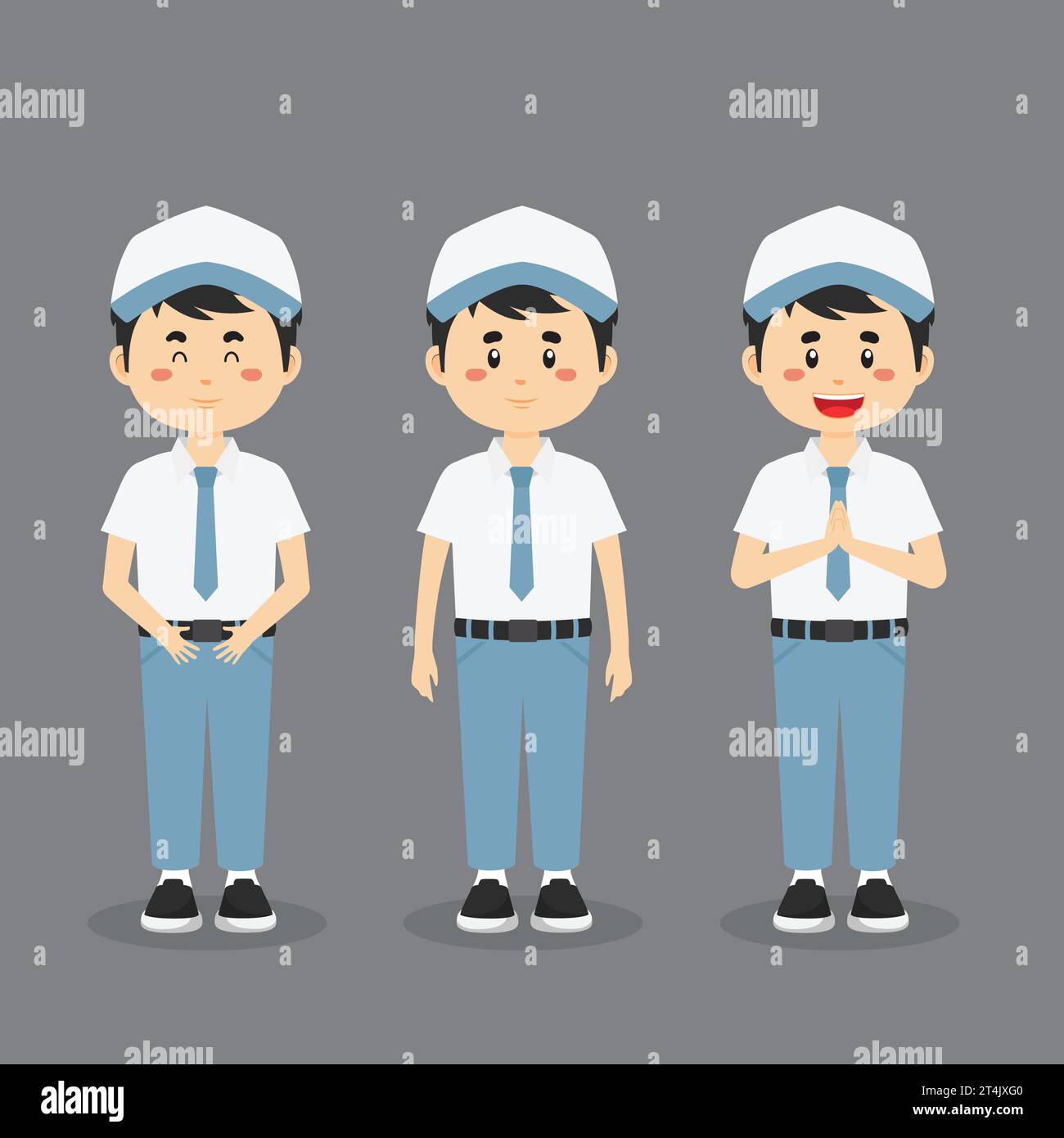 Indonesian senior high school character Royalty Free Vector Stock ...