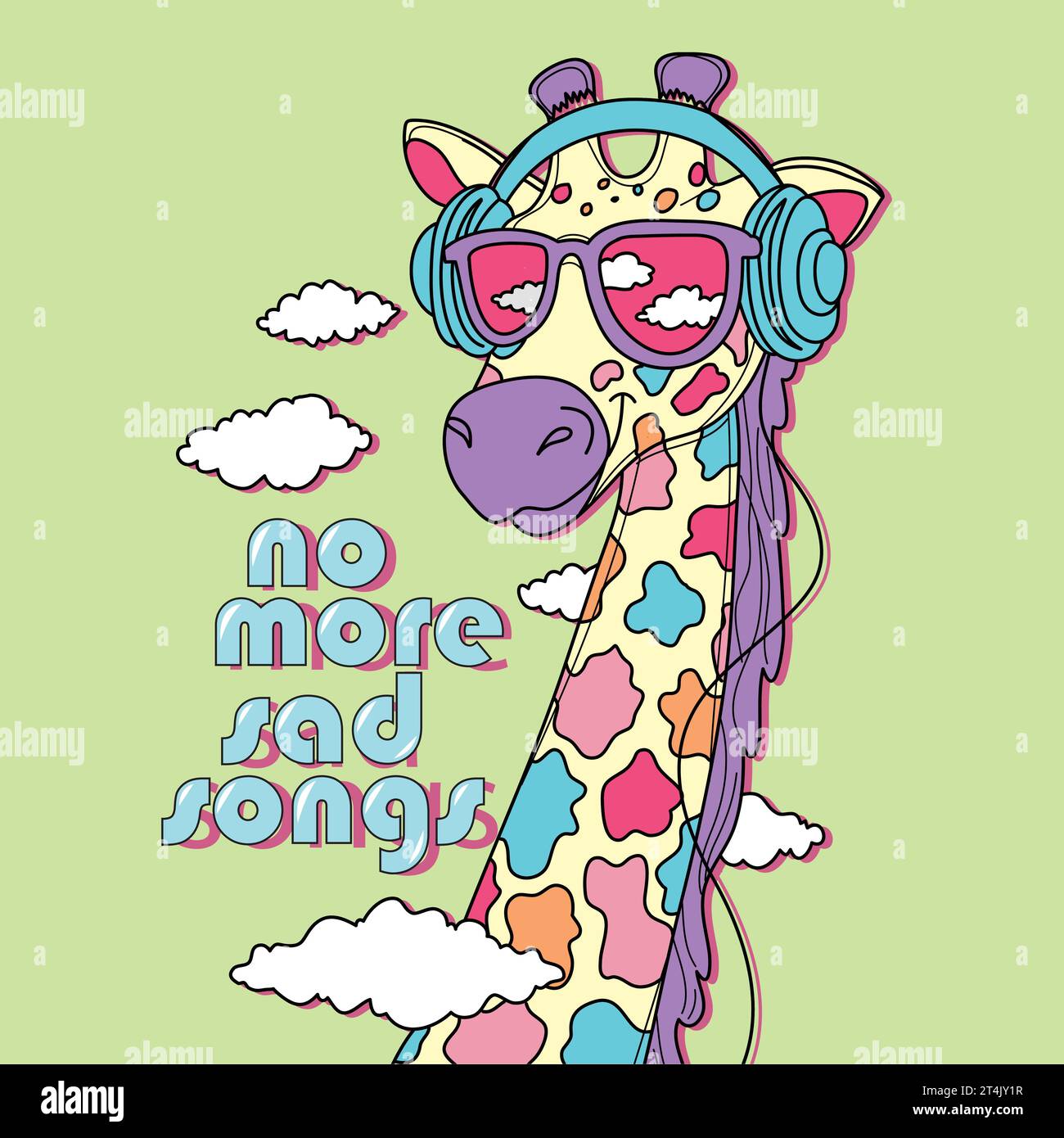 Cool giraffe Stock Vector Images - Alamy