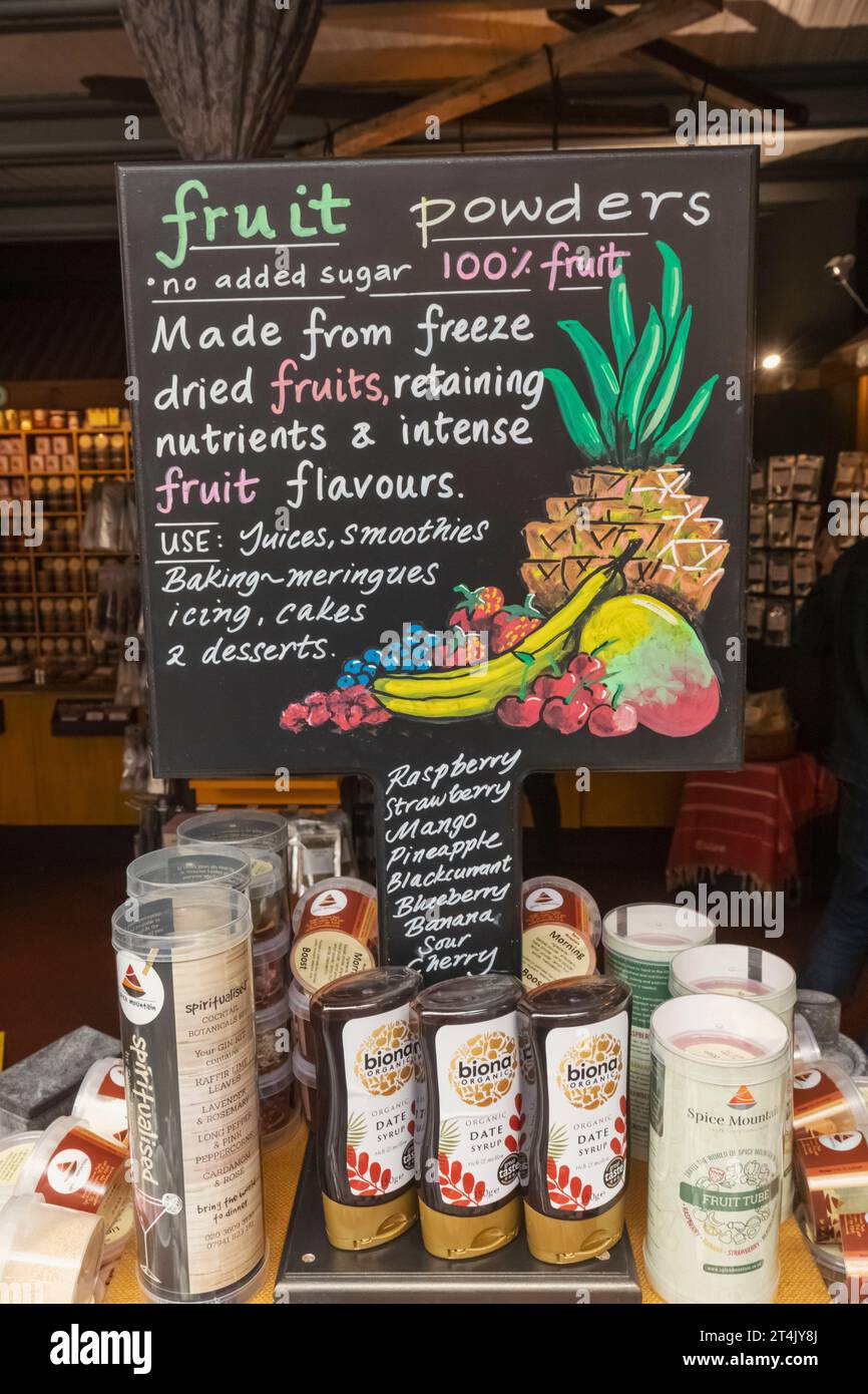 Colourful sign advertising fruit powders hi-res stock photography and ...