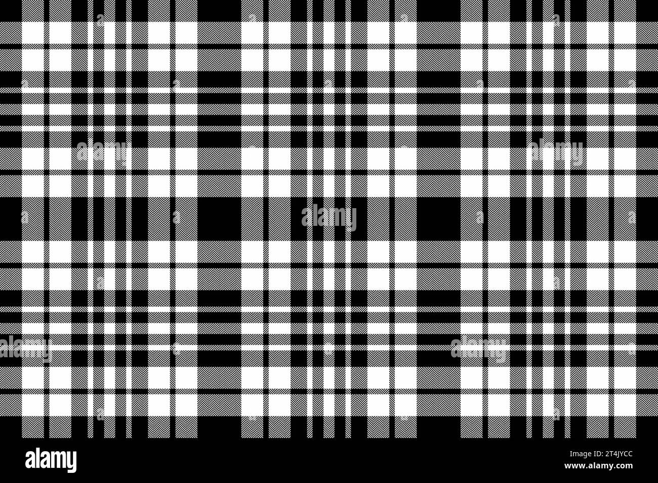 Check vector texture of seamless fabric tartan with a plaid textile background pattern in black ...