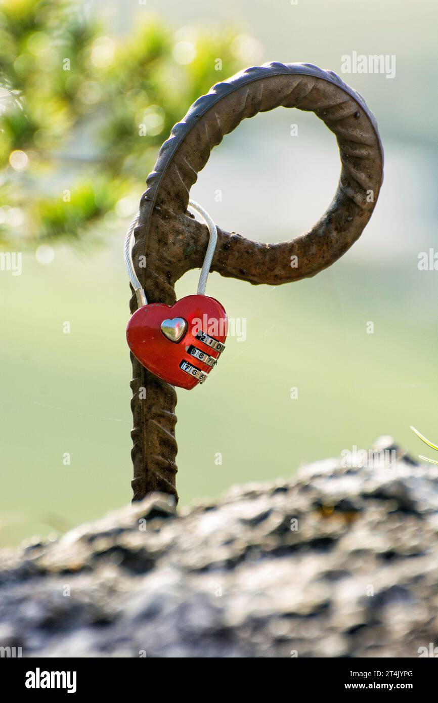 Heart-shaped lock, symbol of lovers. Saint Valentine's Day Stock Photo ...