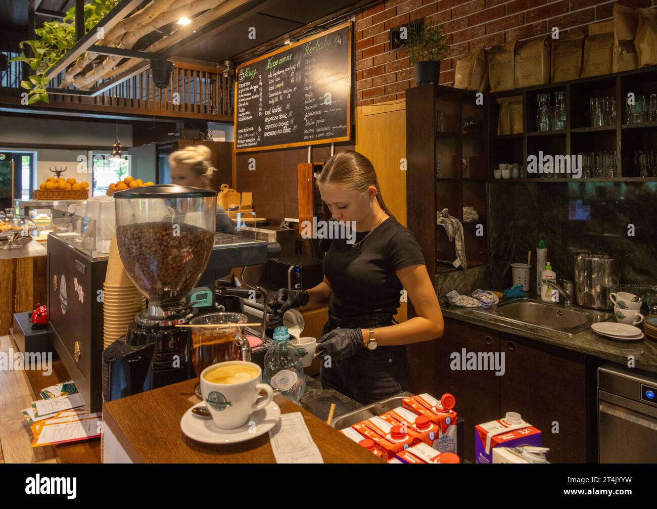 barista in the Niepodległa. Miejsce spotkań, cafe in Łazienki Park ...