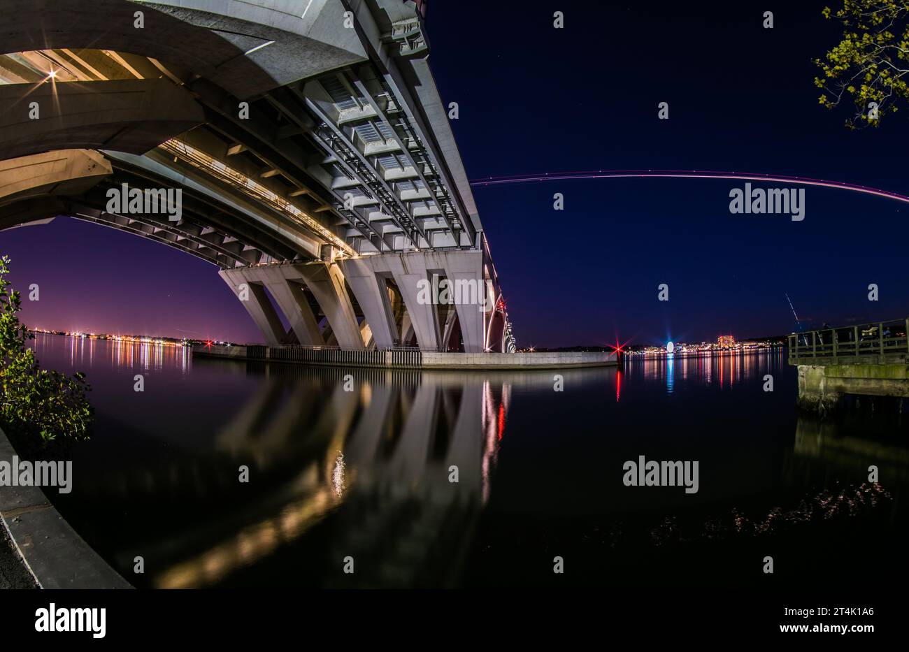 A captivating night view of the illuminated Woodrow Wilson Memorial ...