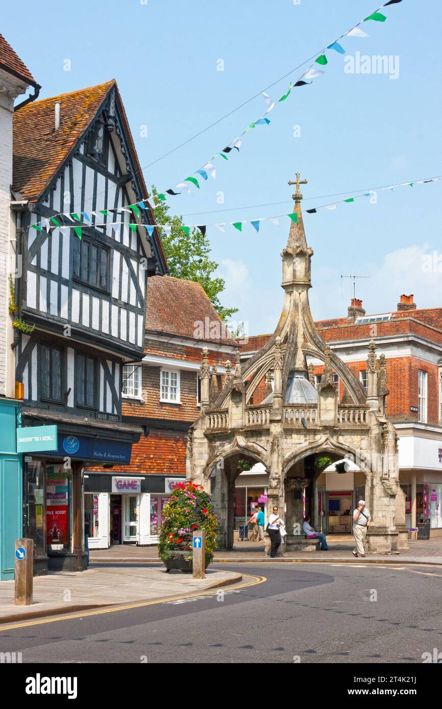 Salisbury, England - June 10, 2007: The Poultry Cross is a market cross ...