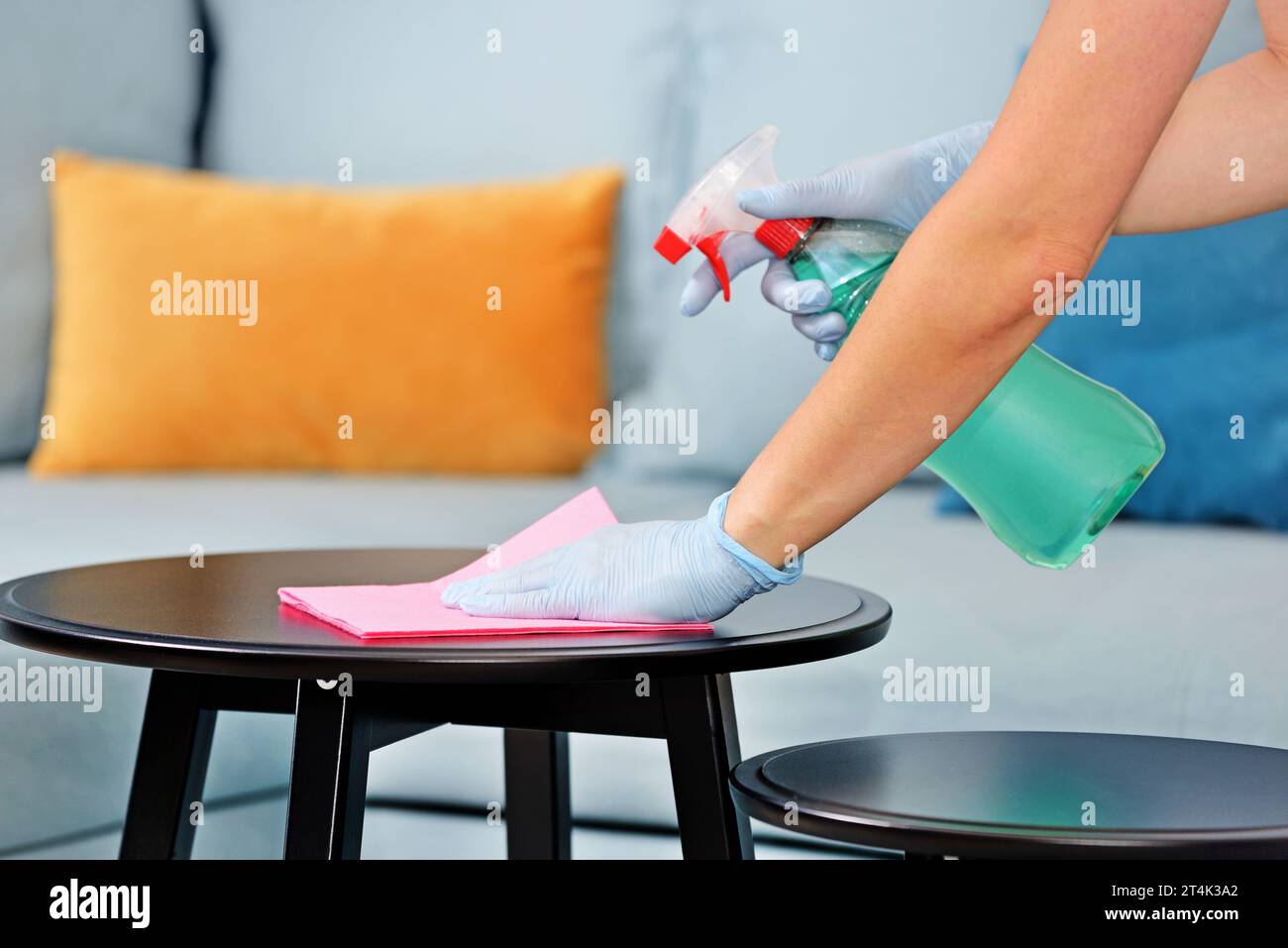 Woman liquid cleaner hi-res stock photography and images - Alamy