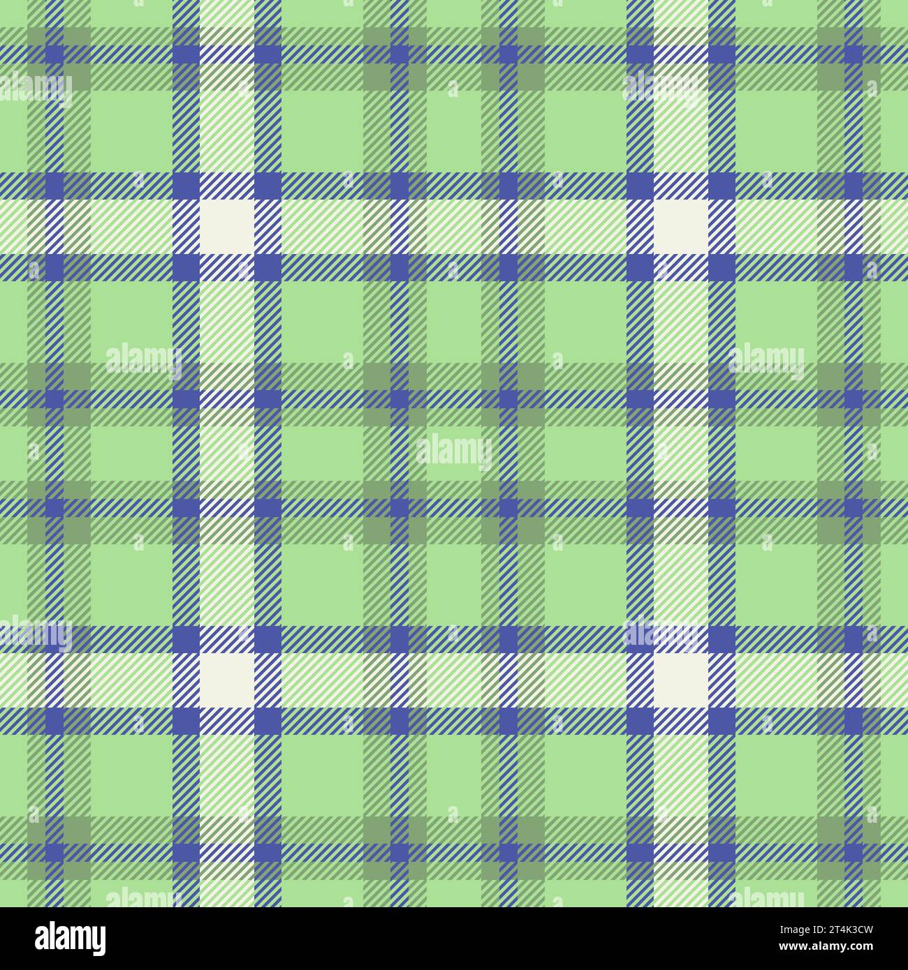 Plaid seamless pattern in green. Check fabric texture. Vector textile ...