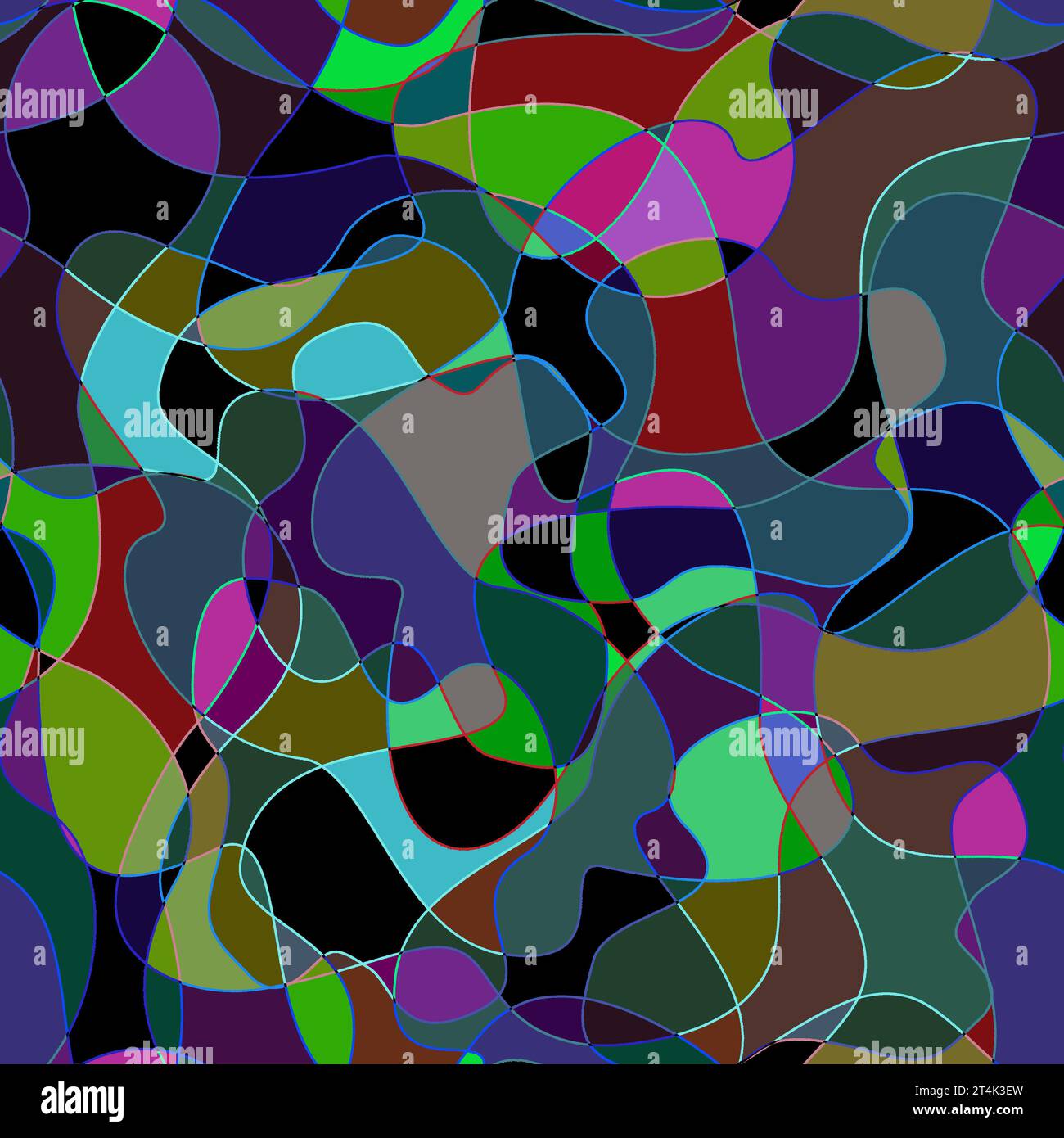 Abstract modern flat geometric liquid shape forms seamless pattern ...