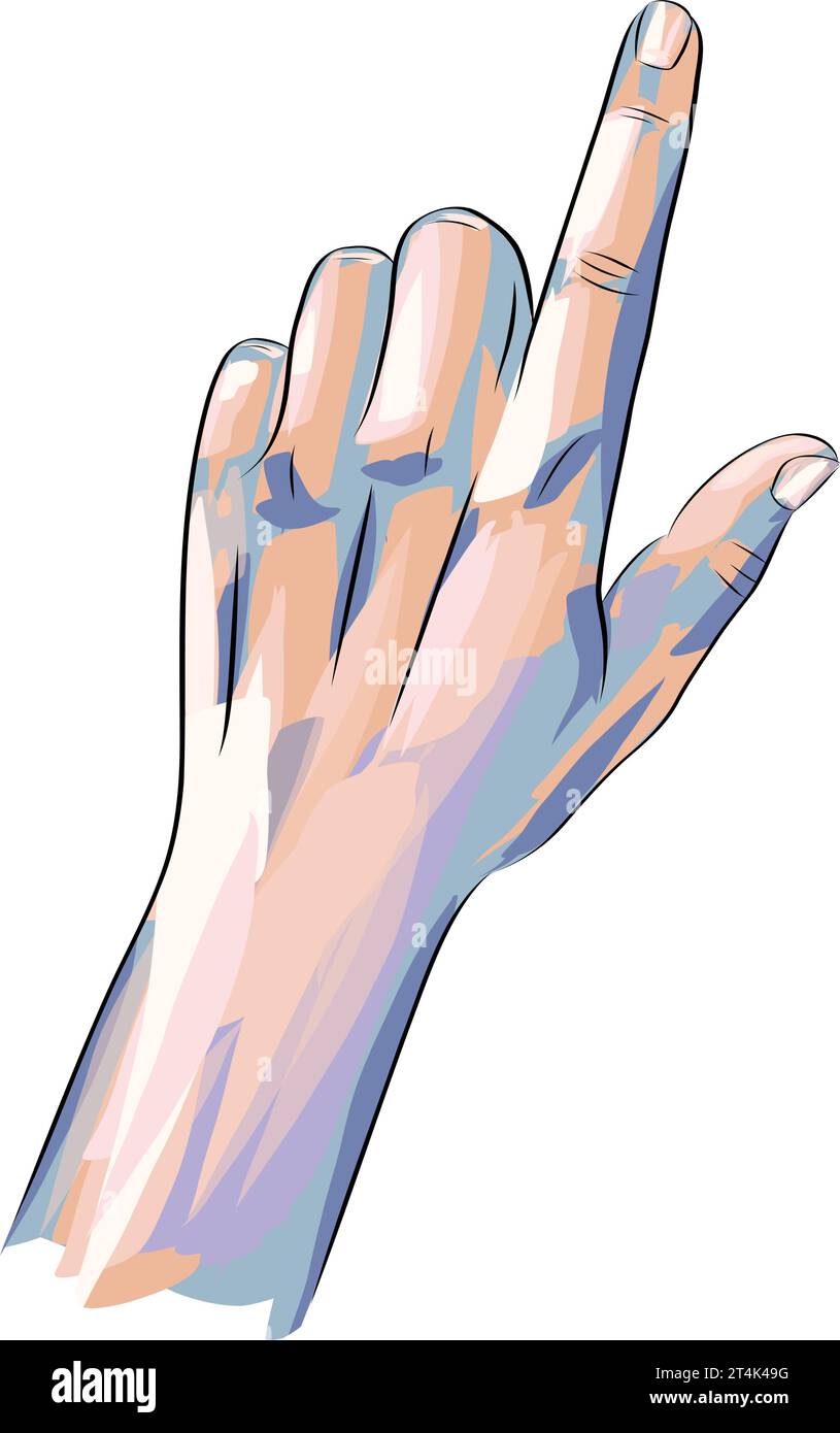 Attention forefinger Stock Vector Images - Alamy