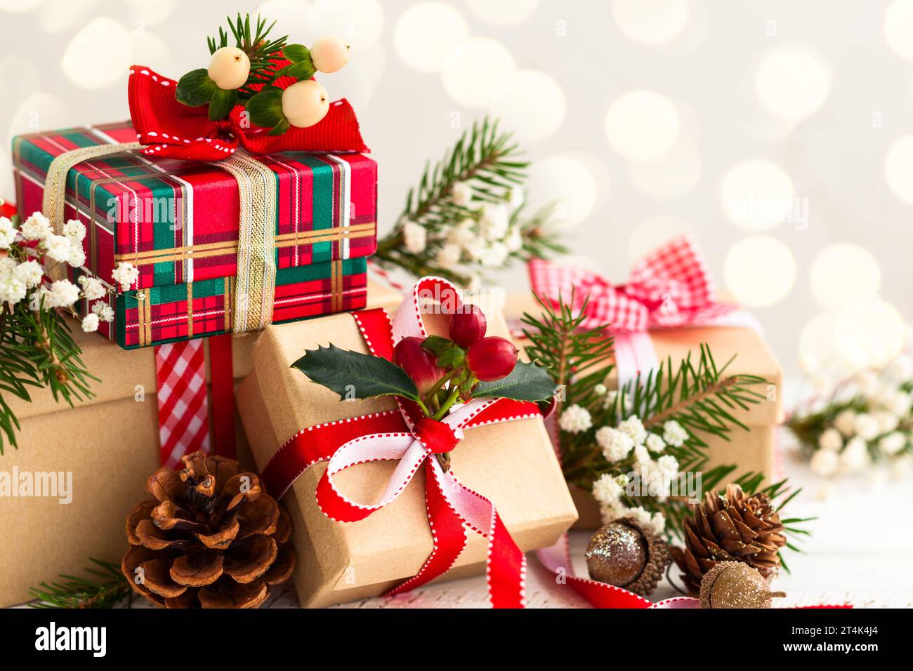 Composition different gift boxes hi-res stock photography and images ...