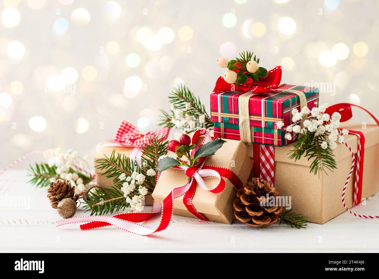 Composition different gift boxes hi-res stock photography and images ...