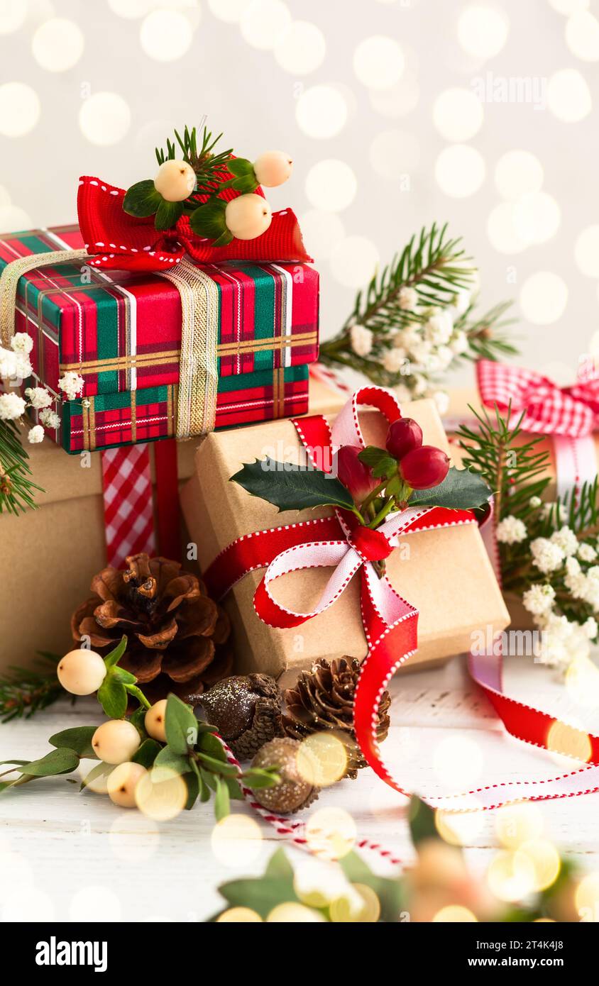 Composition different gift boxes hi-res stock photography and images ...