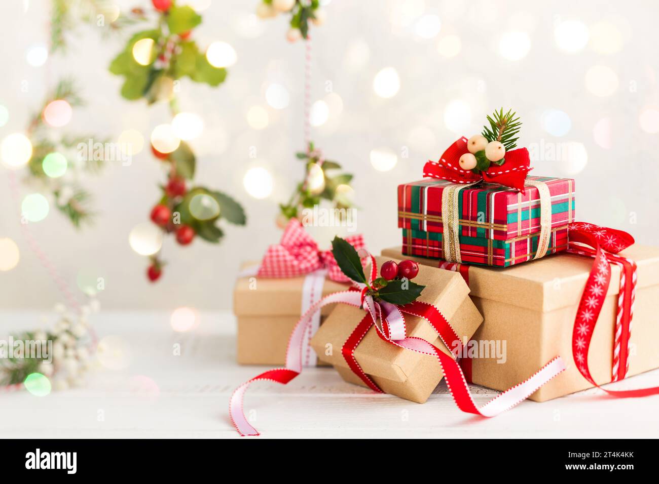 Composition different gift boxes hi-res stock photography and images ...