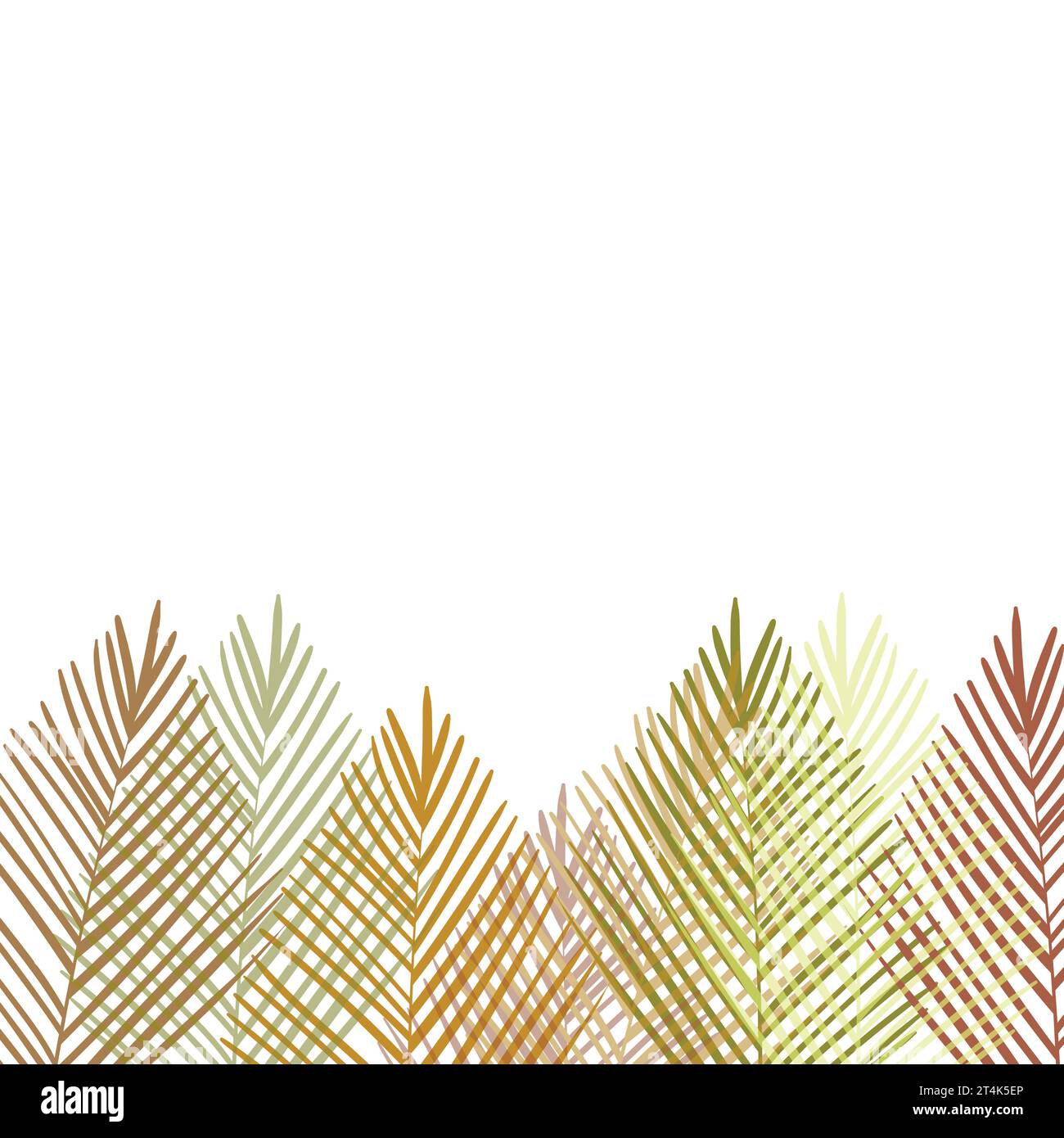 Floral frame with colorful exotic branches on white background. Ornate ...