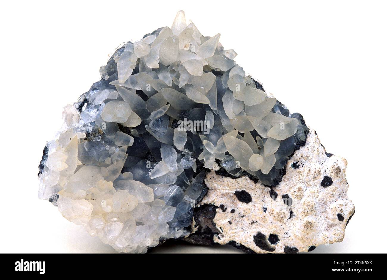 Calcite is a calcium carbonate mineral. Crystallized sample Stock Photo ...