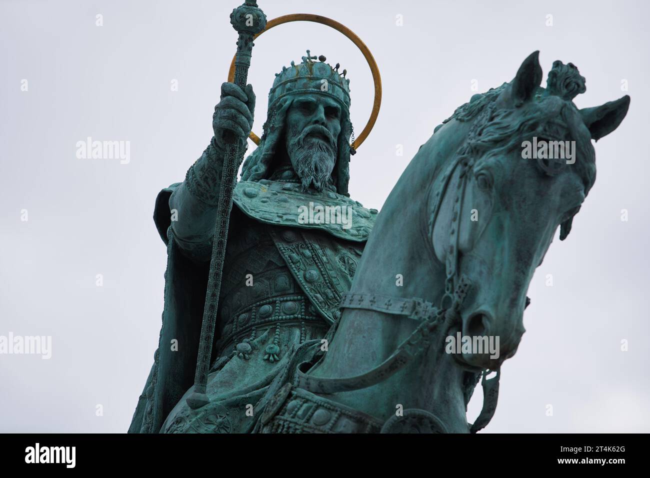 Bronze statue of Stephen I on horse, known as King Saint Stephen ...